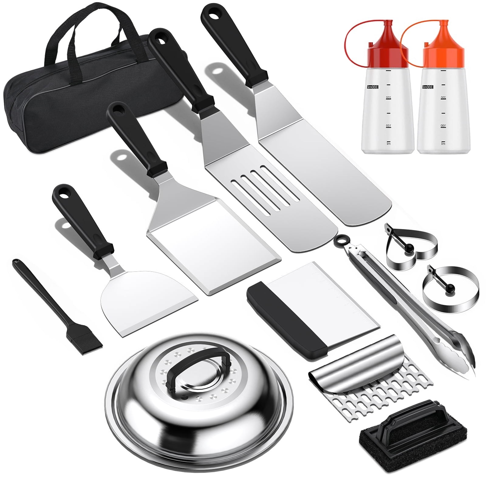 Mibote 15PCS Griddle Accessories Kit, Flat Top Grill Accessories Set ...