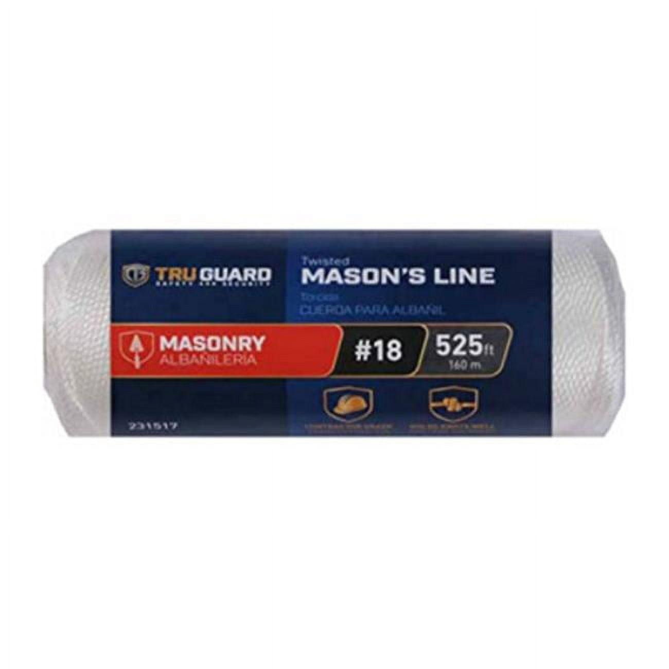 Mibro 18 in. x 525 ft. Tru Gaurd Nylon Twine, White - Walmart.com