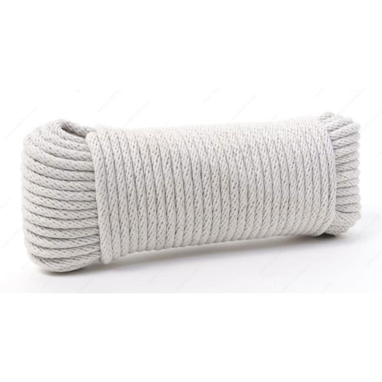 Mibro 308661BGV1 100 ft. Solid Braided Cotton Rope, Natural - Walmart.com