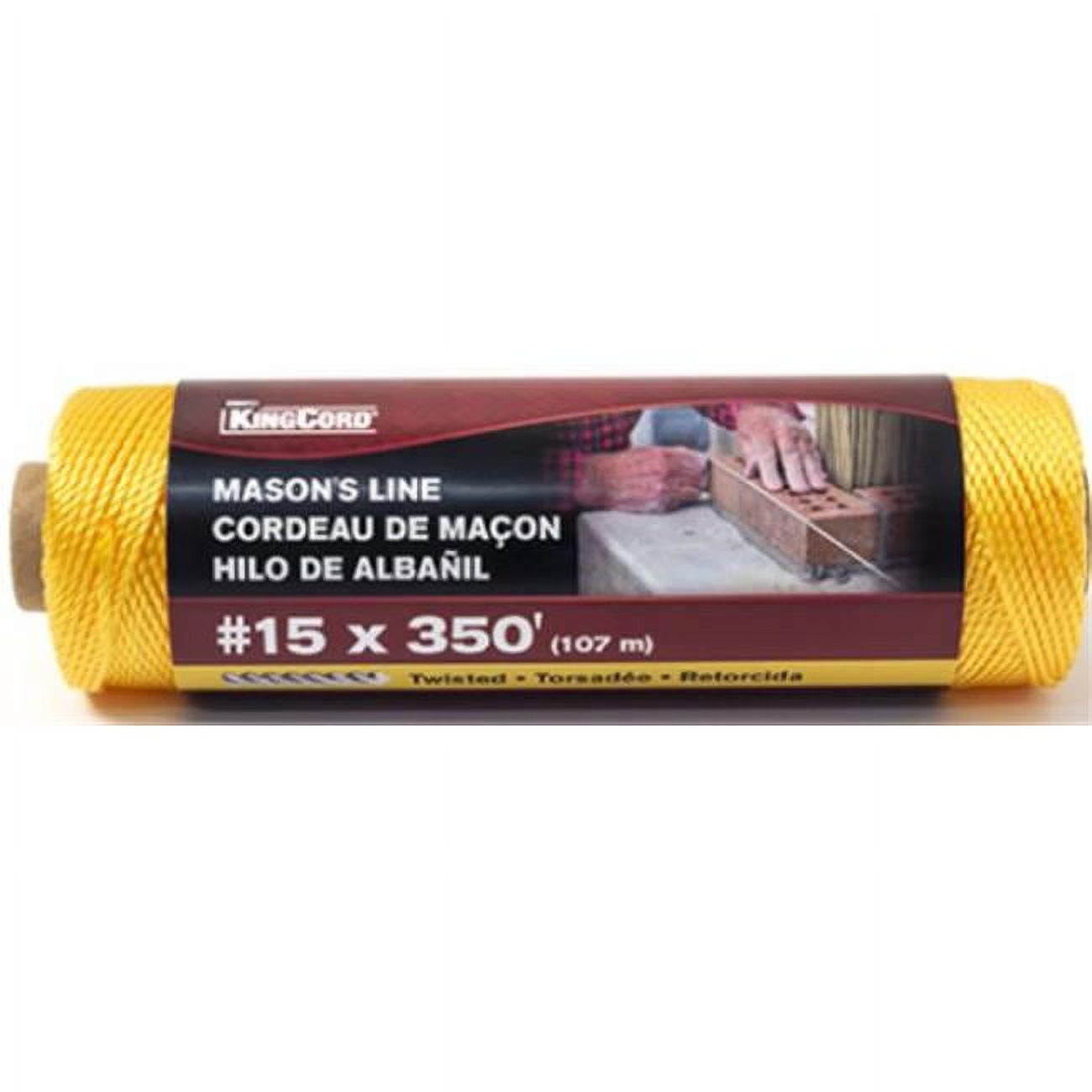 Mibro 342331BG 15 in. x 350 ft. Mason Line Twine Rope, Gold - Walmart.com