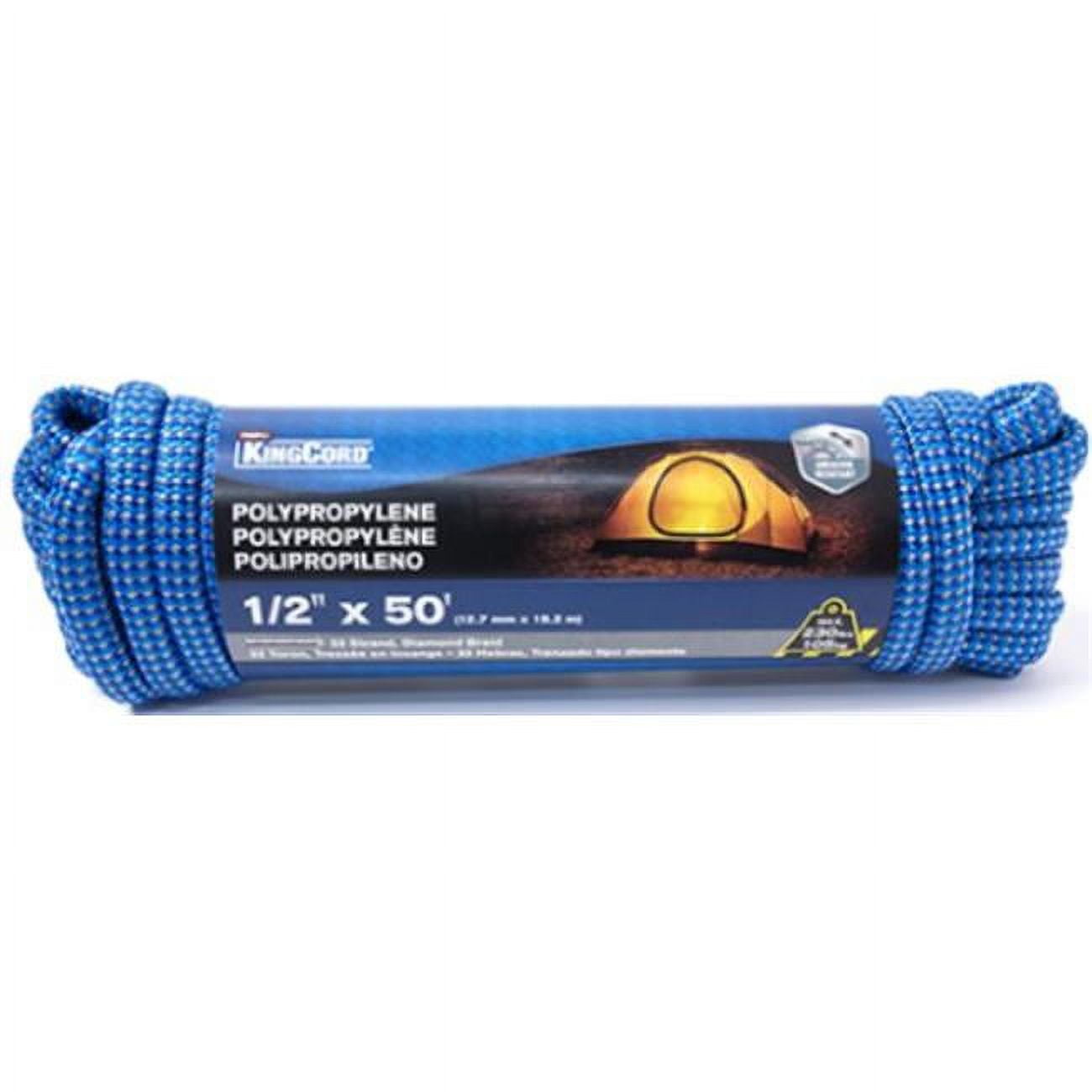 Mibro 342921BG Diamond Braided Polypropylene Rope, Blue with Gray ...
