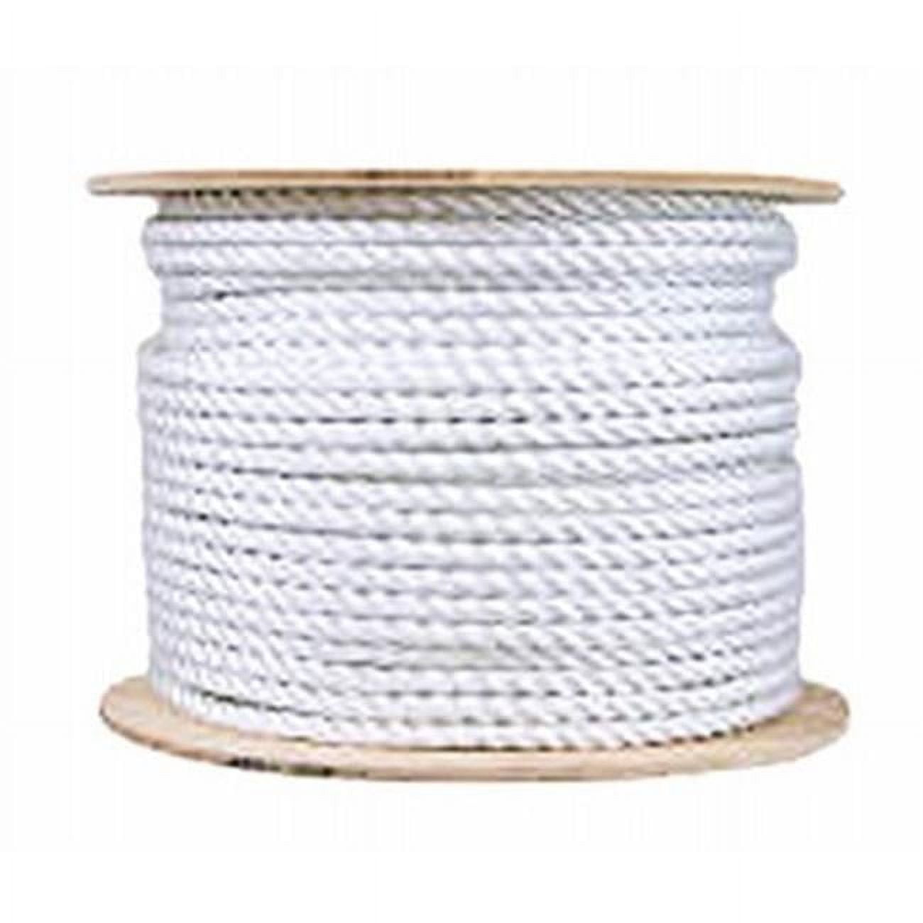Mibro Group 235078 0.50 in. x 250 ft. White Solid Braided Nylon Rope ...