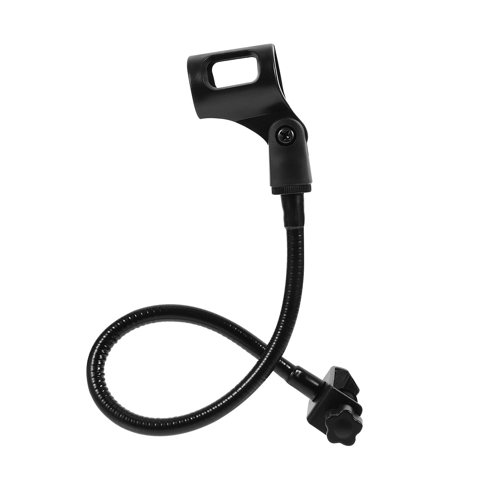 Mic Holder Microphone Bracket Desktop Stand Gooseneck Clamps Black ...