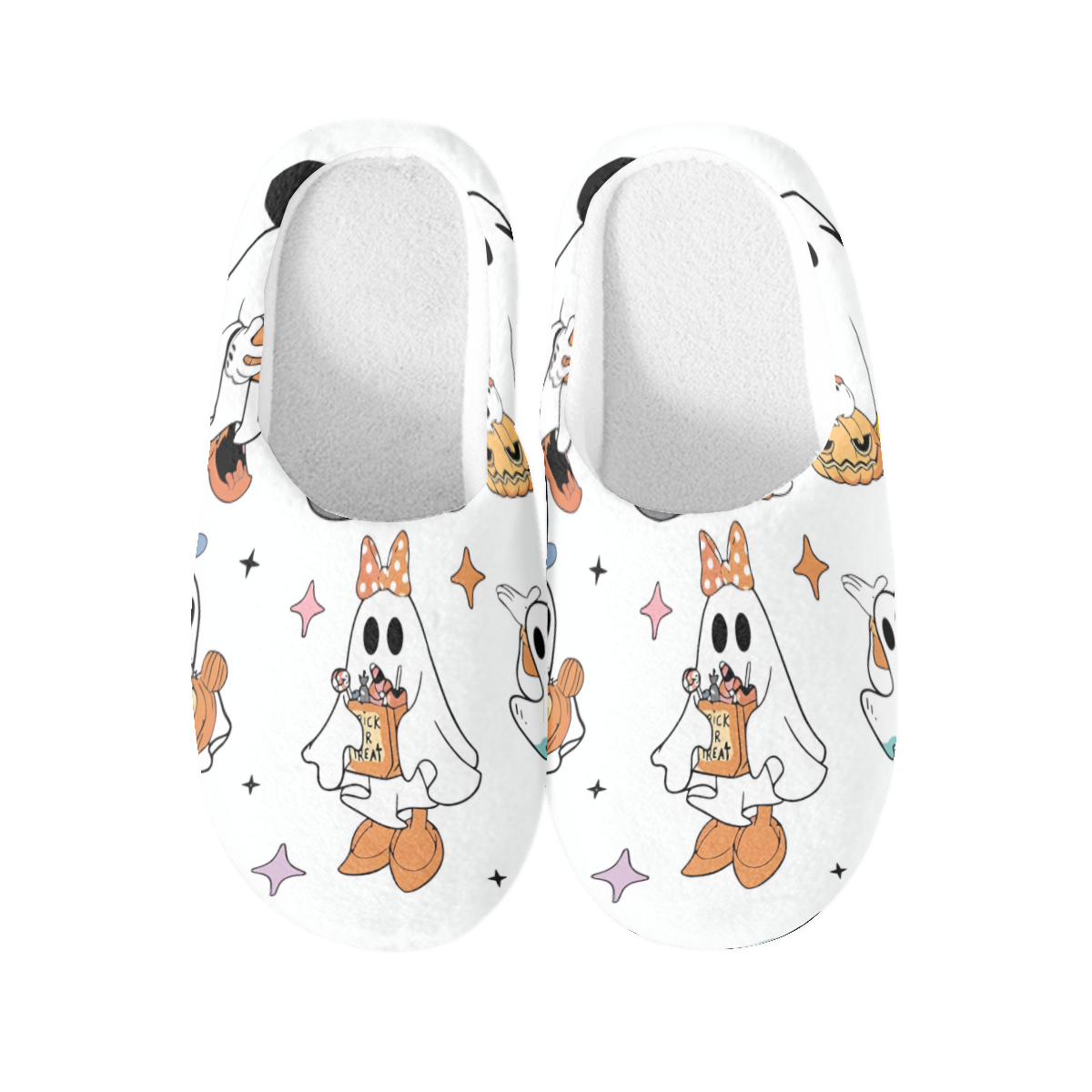 Mic Key Mouse Halloween House Washable Cotton Slippers Cotton flannel ...