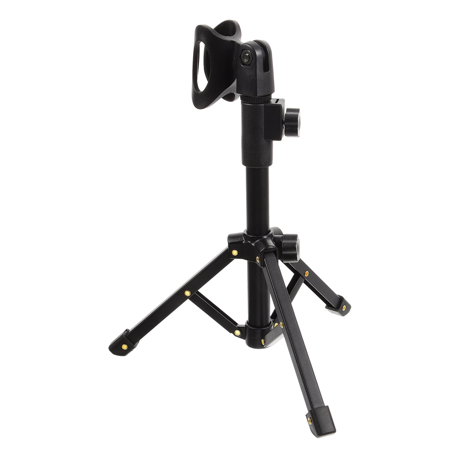 Mic Stand Portable Foldable Tripod Mic Clip Holder Desktop Microphone ...