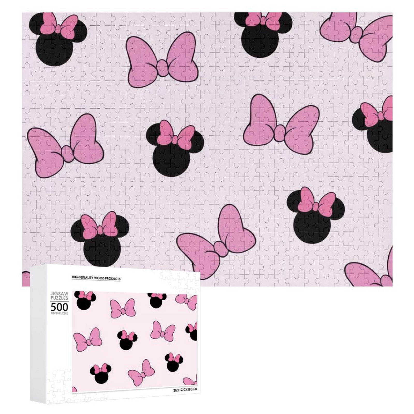 Mic-key Min-nie Mouse Jigsaw Puzzles Home Decors Family Challenge Toy ...