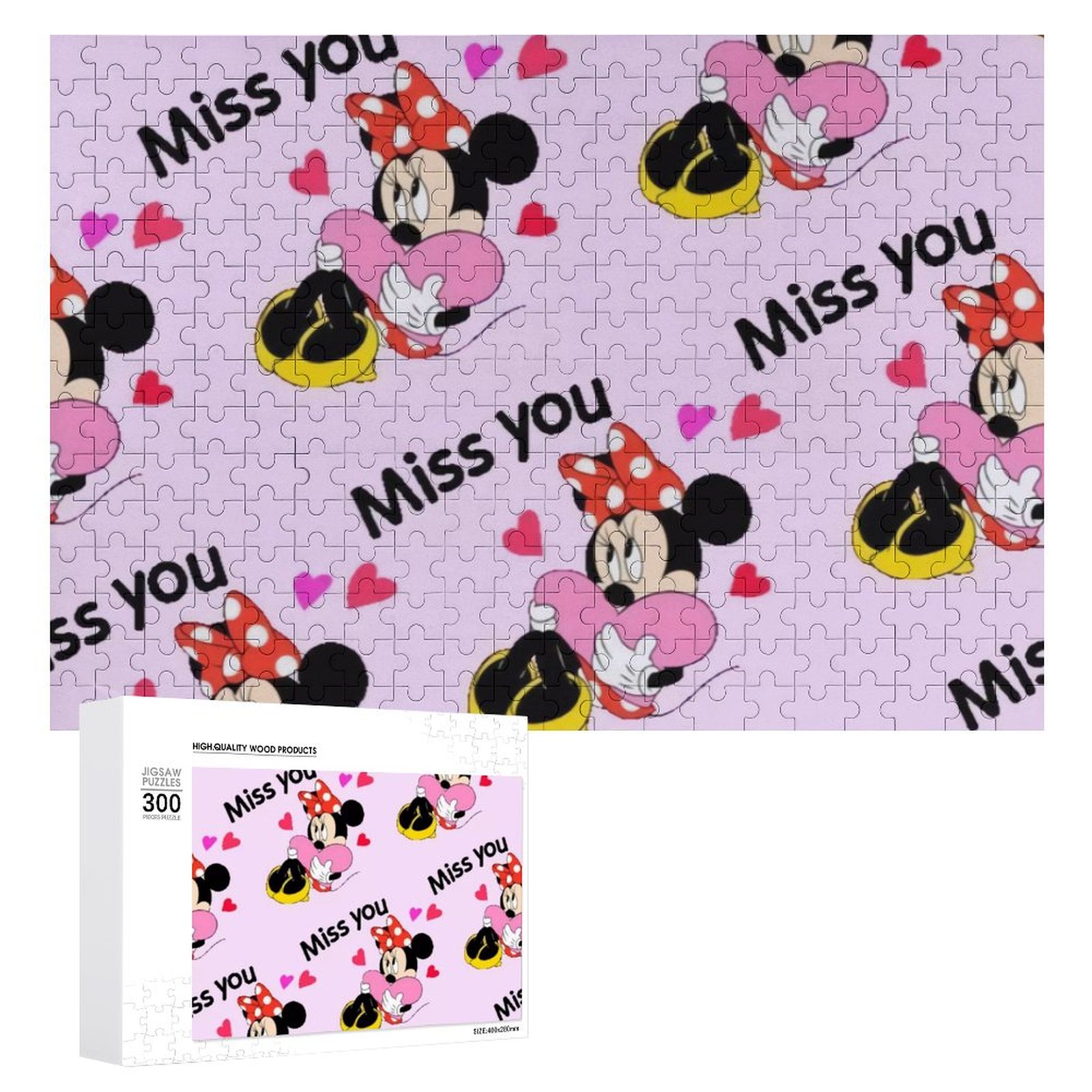 Mic-key Min-nie Mouse Jigsaw Puzzles Home Decors Family Challenge Toy ...