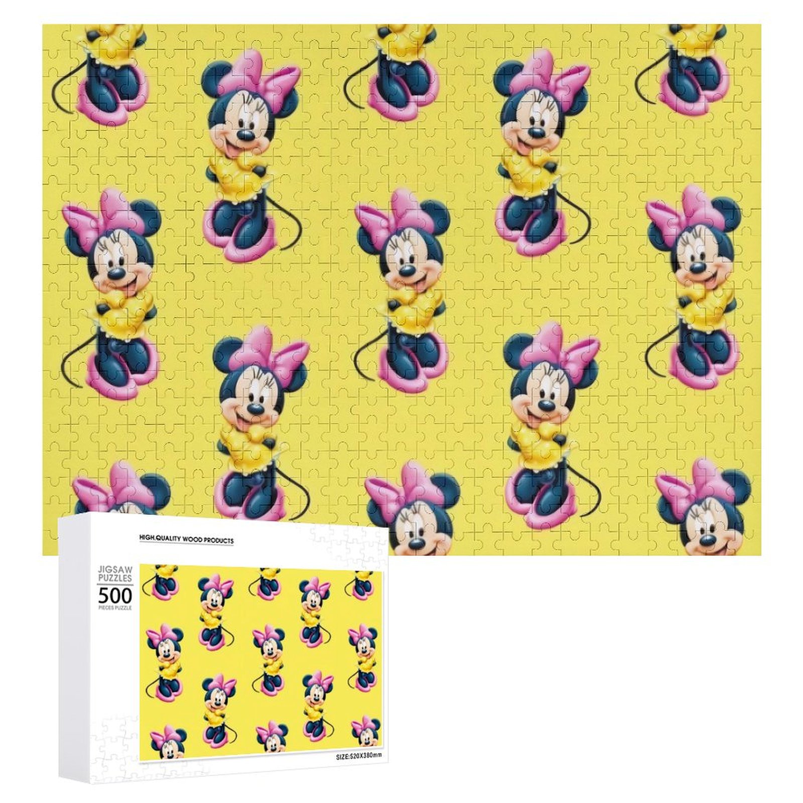 Mic-key Min-nie Mouse Jigsaw Puzzles Home Decors Family Challenge Toy ...