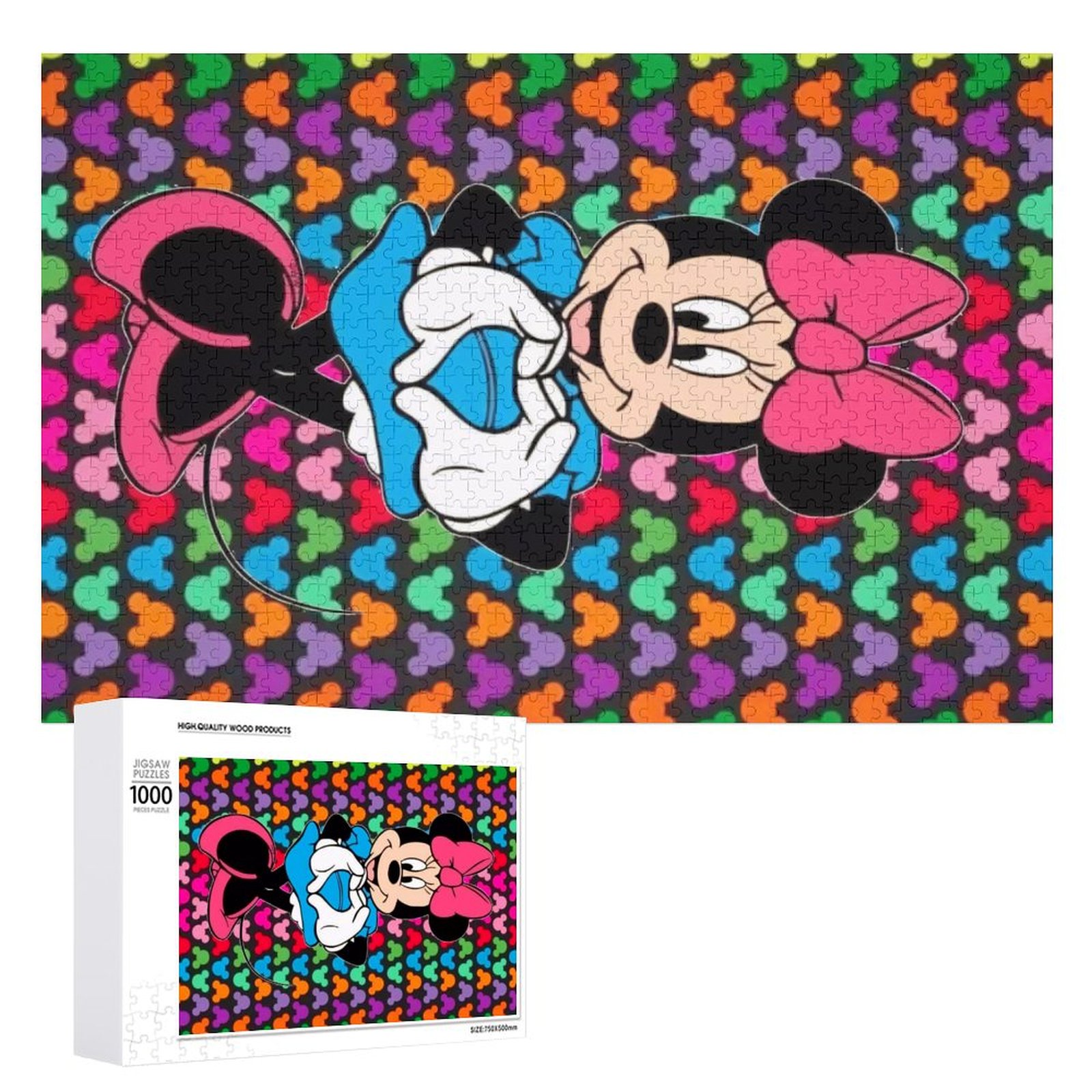 Mic-key Min-nie Mouse Jigsaw Puzzles Home Decors Family Challenge Toy ...