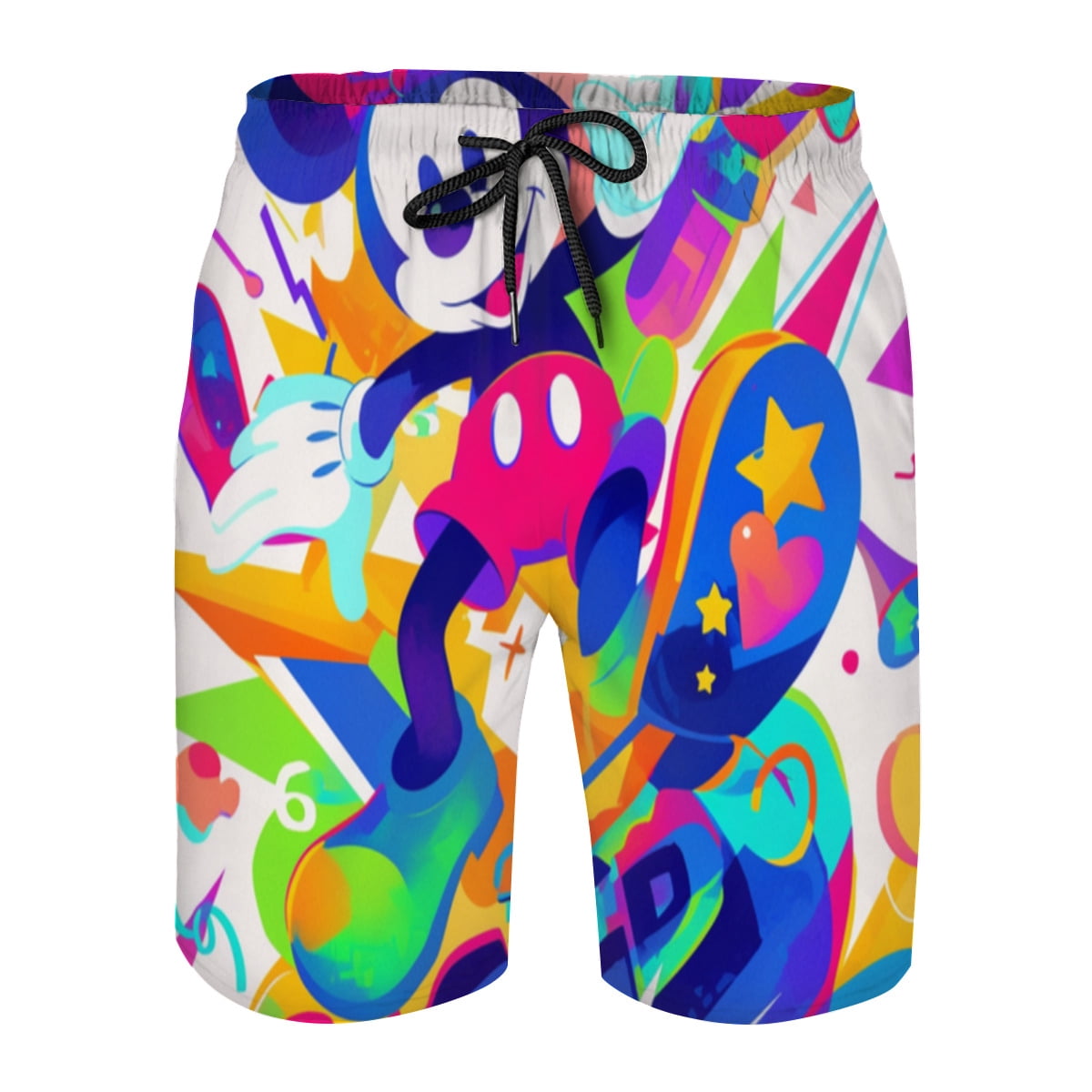 Mic×key Mouse Cartoon Men's Printed Casual Beach Shorts - Walmart.com