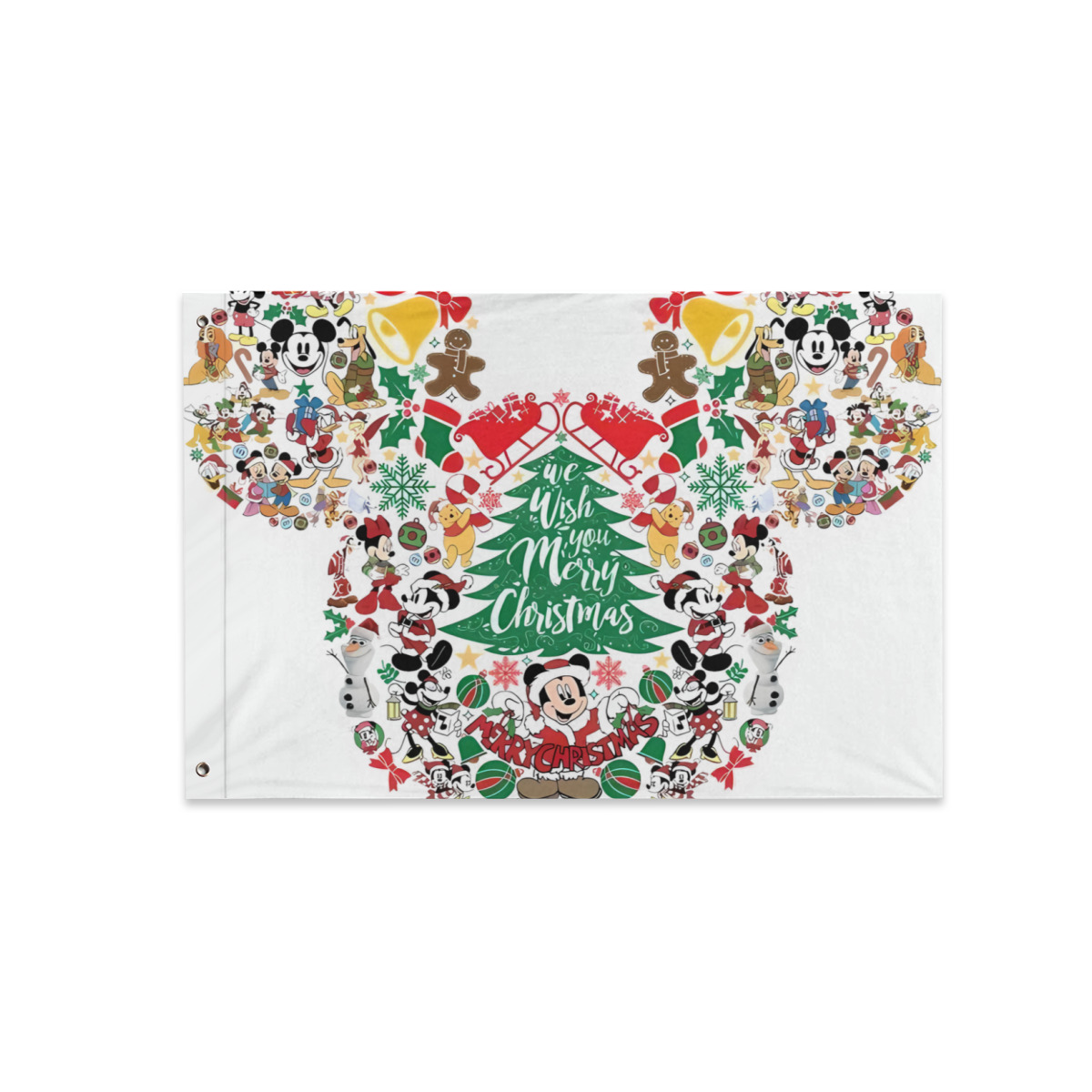 Mic key Mouse Christmas Double-sided Flag Multiple Sizes Double-sided ...