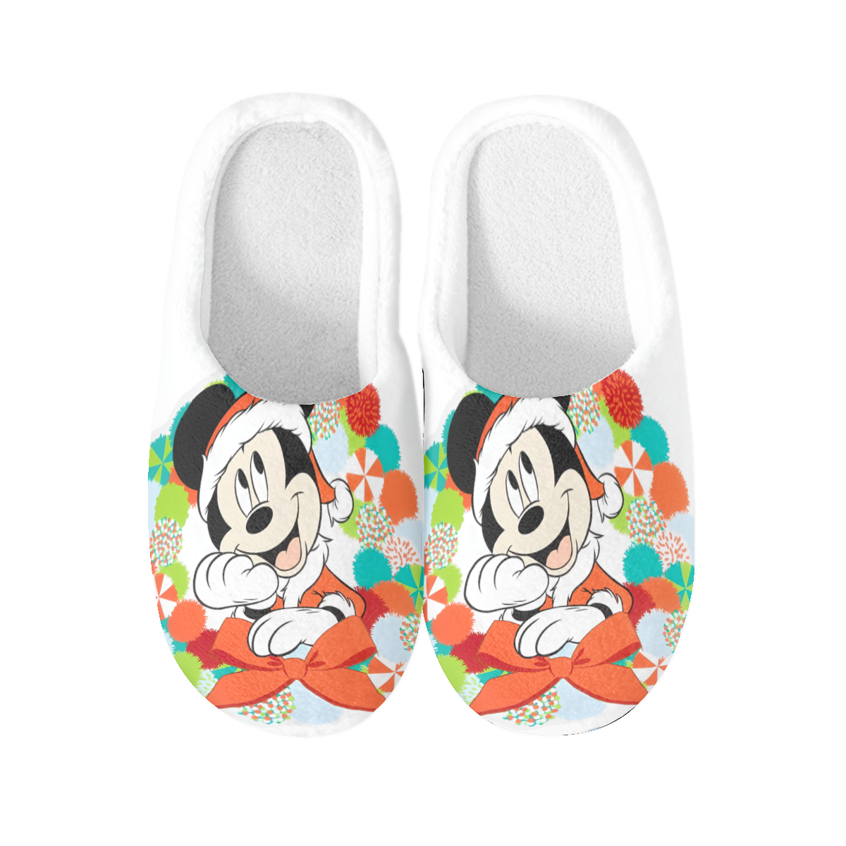 Mic key Mouse Christmas House Washable Cotton Slippers Cotton flannel ...