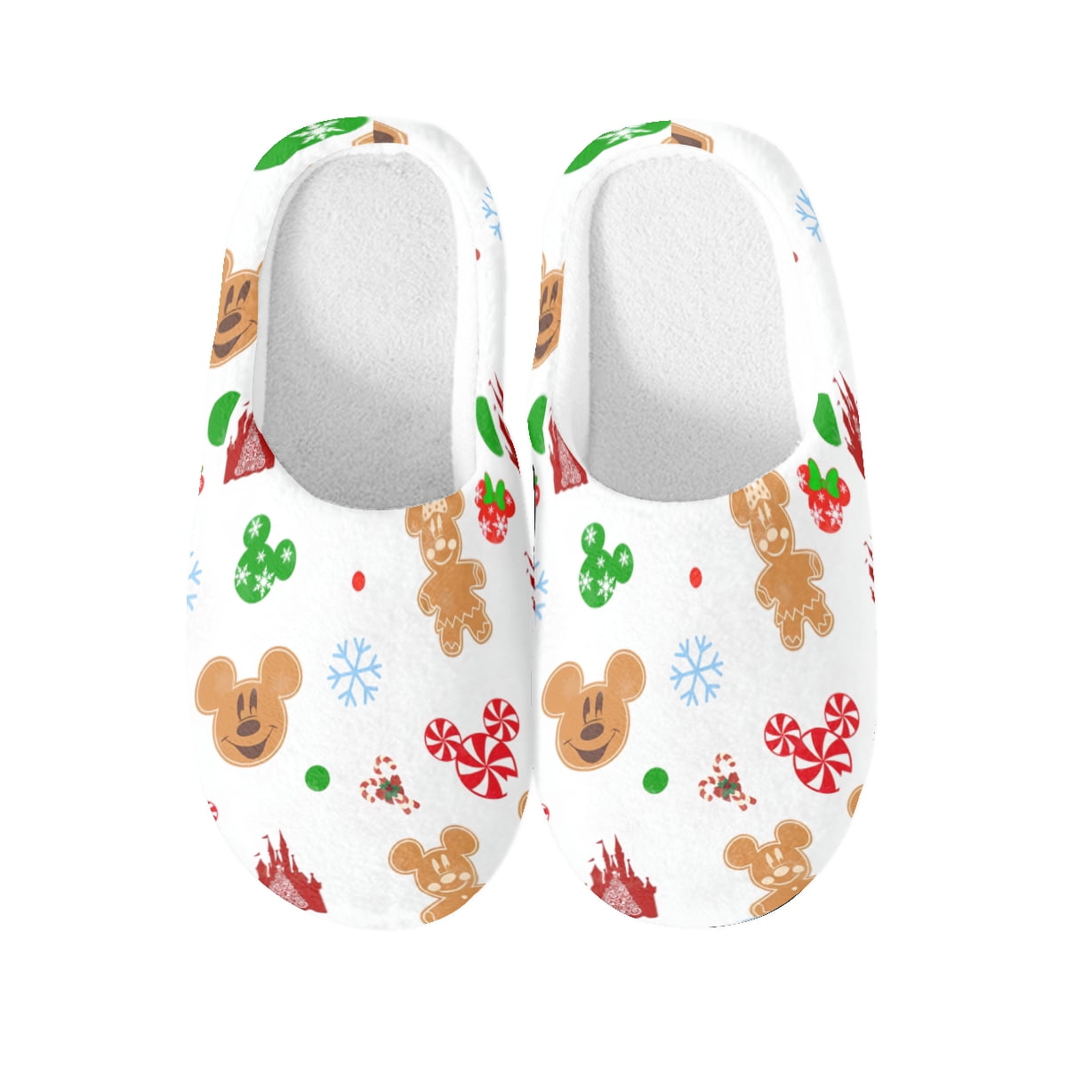 Mic key Mouse Christmas House Washable Cotton Slippers Cotton flannel ...