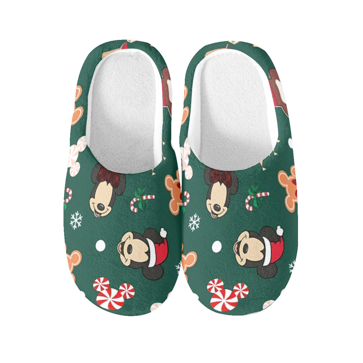 Mic key Mouse Christmas House Washable Cotton Slippers Cotton flannel ...