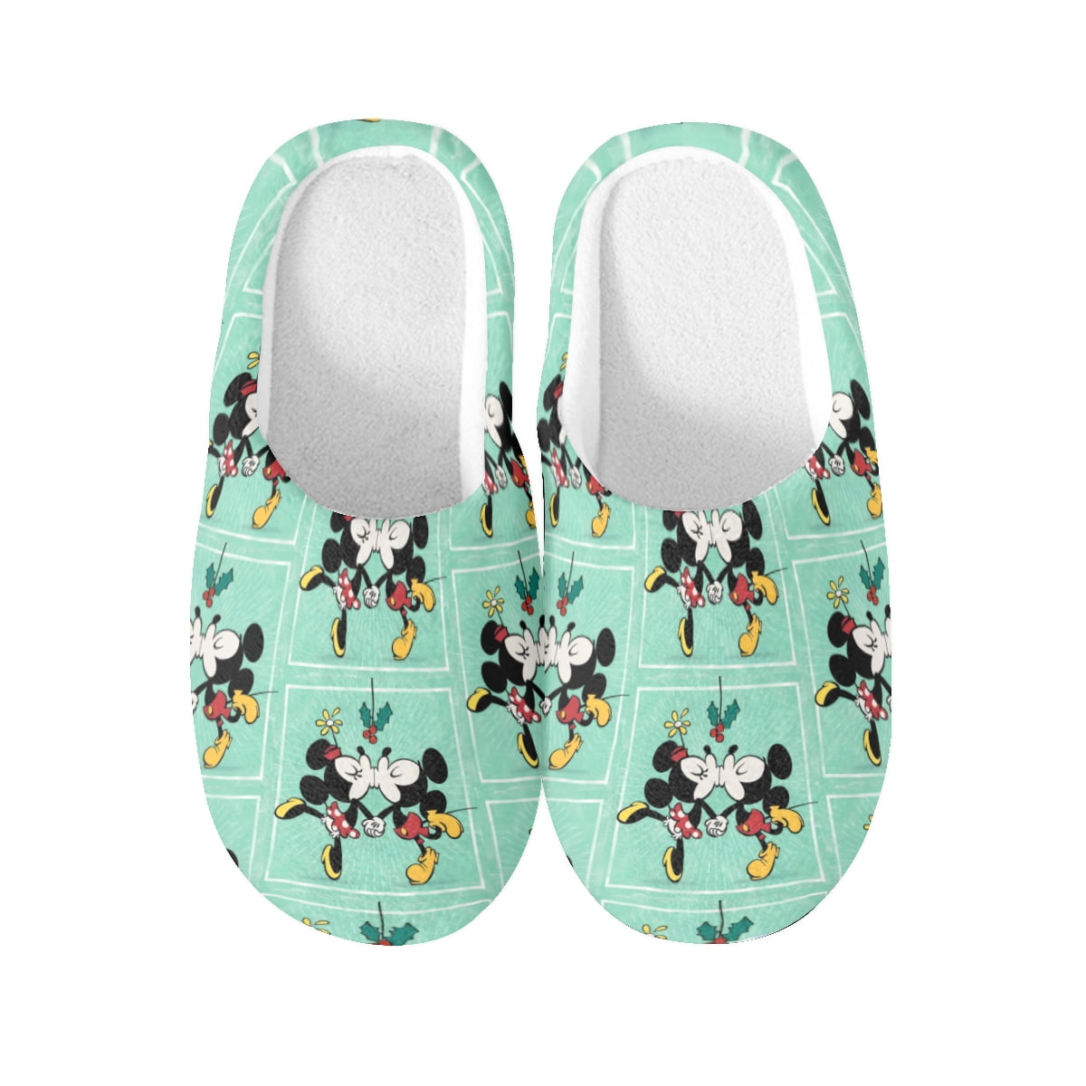 Mic key Mouse Christmas House Washable Cotton Slippers Cotton flannel ...