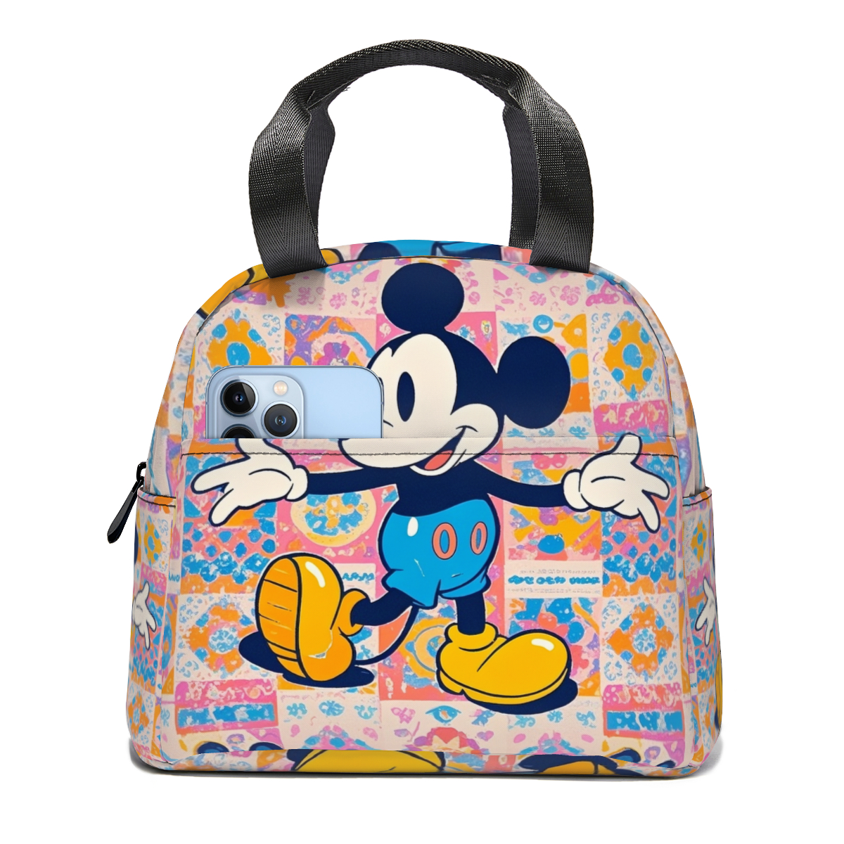 Mic×key Mouse Lunch Bag Cartoon Portable Insulated Lunch Box Reusable ...