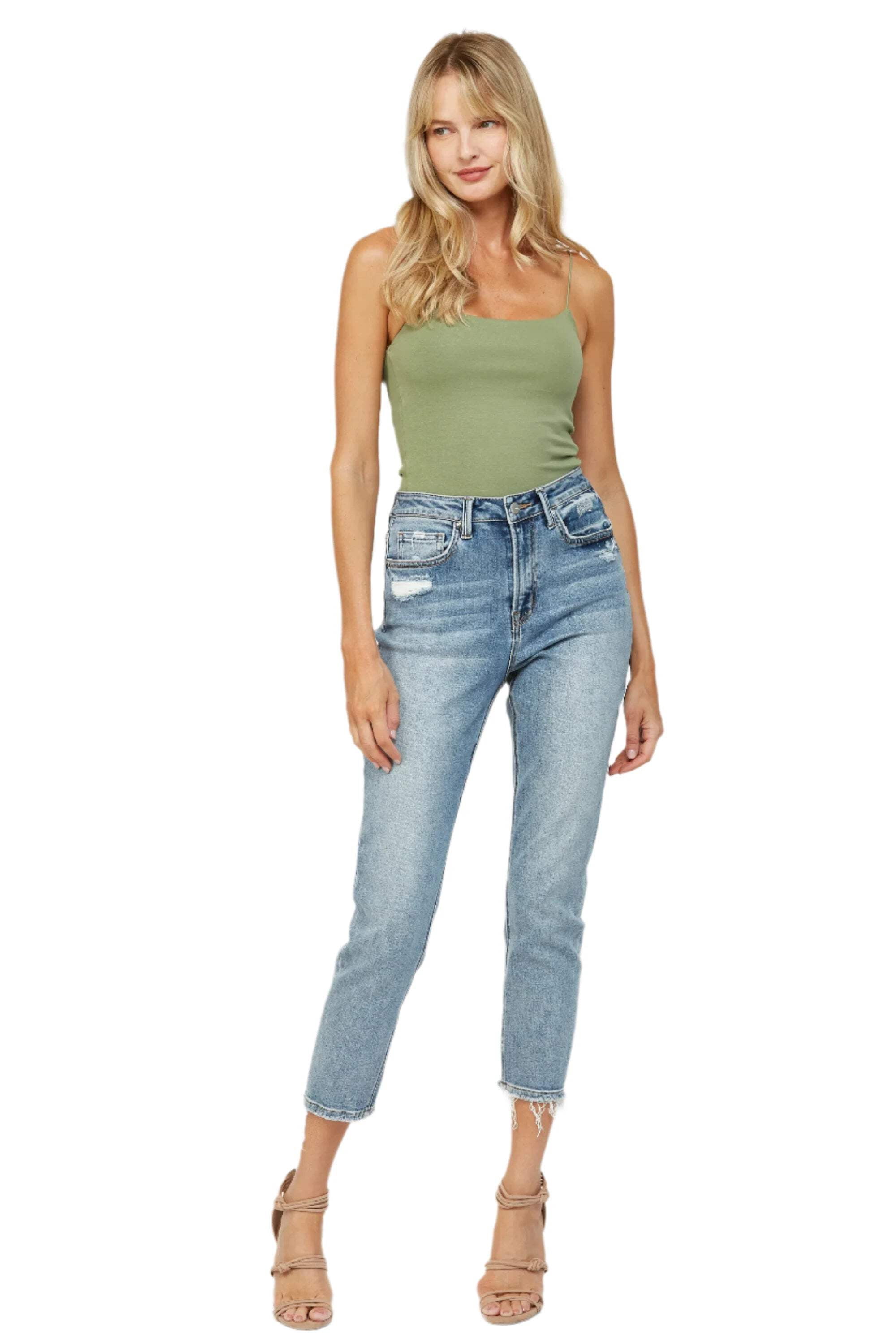 Mica Denim - Lorca Stretch Super High Rise Mom Jeans - MDP-M168 ...