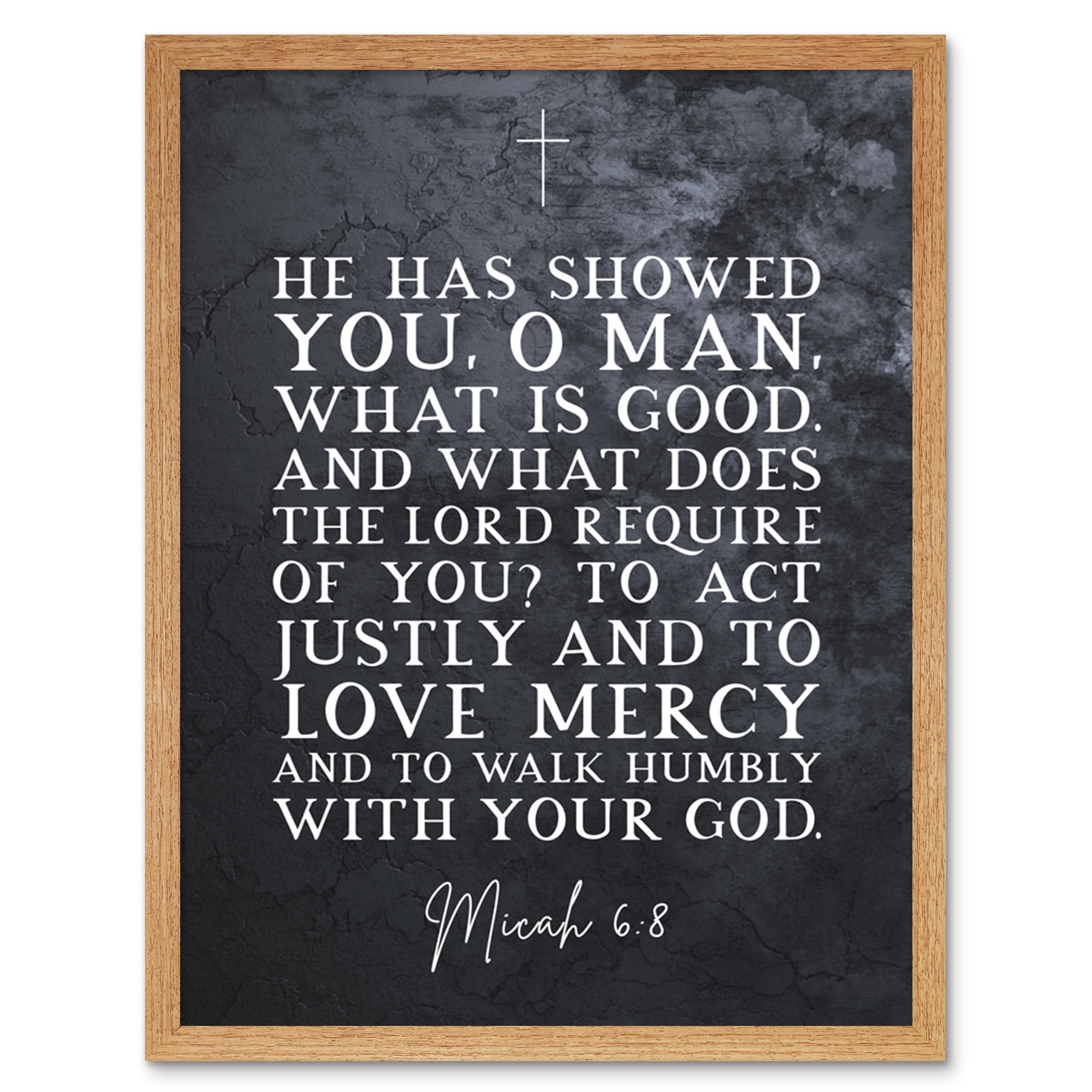 Micah 6:8 Inspirational Christian Scripture Artwork ‚Äì 12x16 inch ...