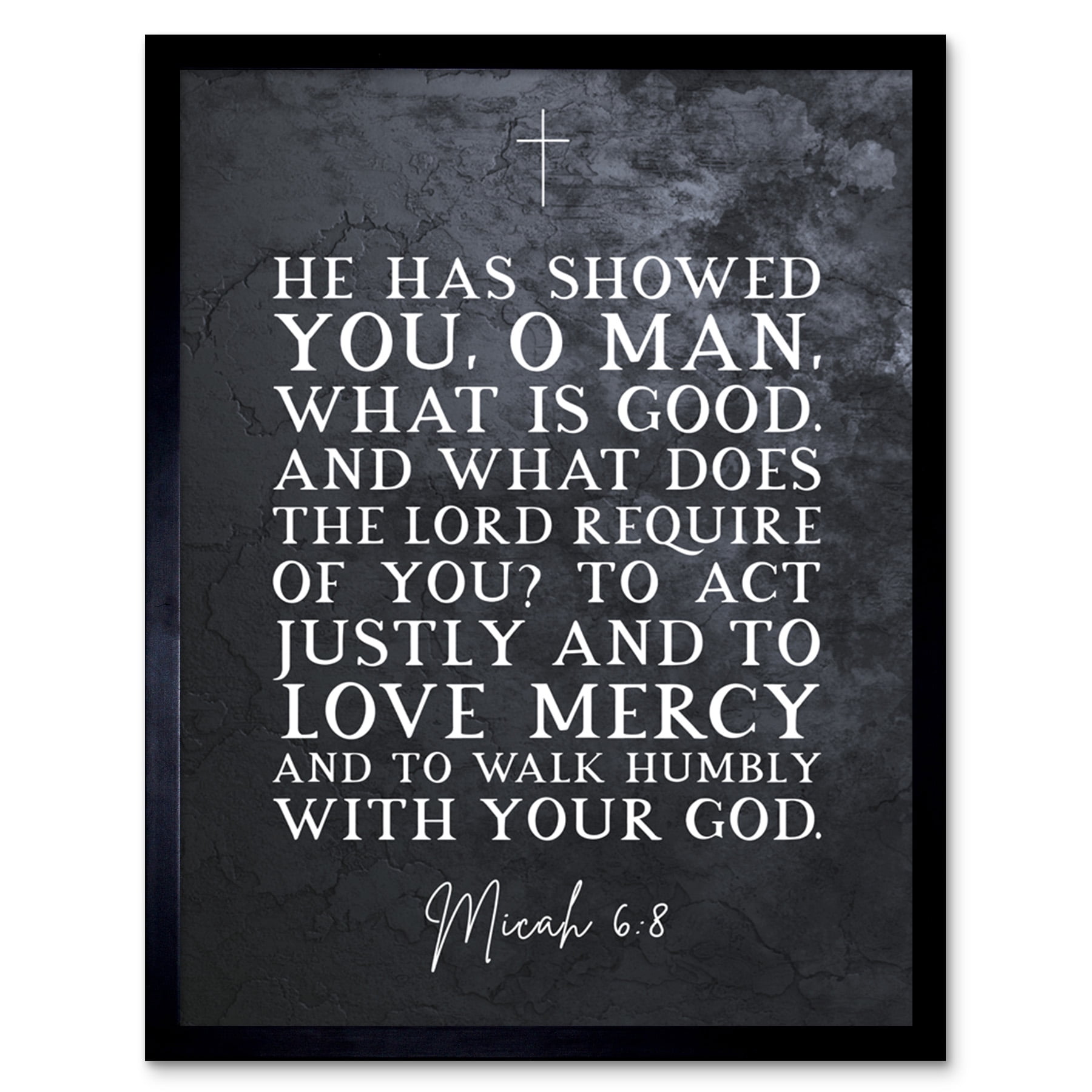 Micah 6:8 Love Mercy Walk Humbly With Your God Christian Bible Verse ...
