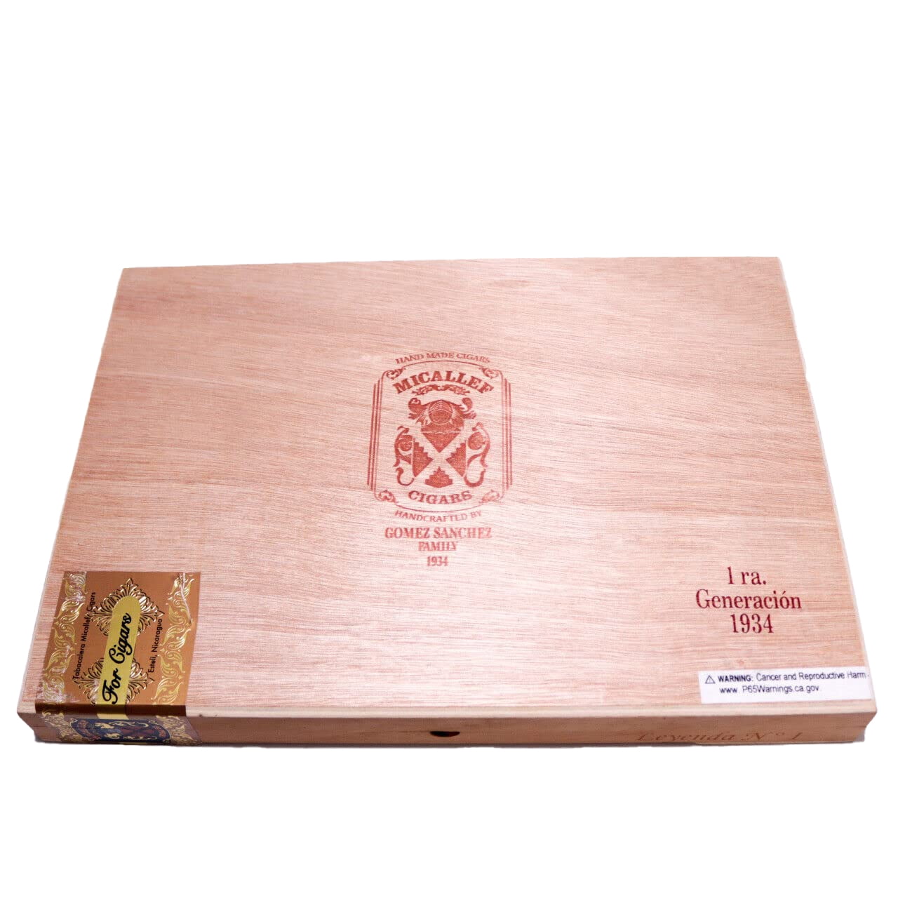 Micallef Generacion 1934 Leyenda No.1 Empty Wood Cigar Box 12.25" x 8. ...