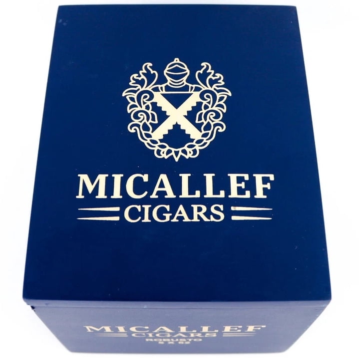 Micallef Robusto 5 x 52 Empty Wood Cigar Box 6" x 4.75" x 4.5 ...