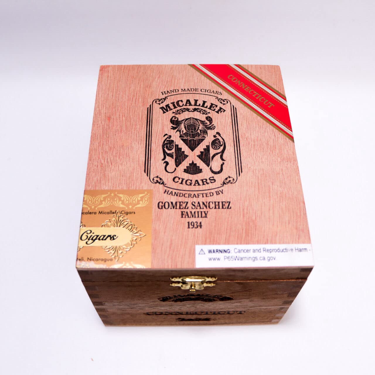 Micallef Robusto Connecticut Empty Wood Cigar Box 6" x 5" x 4.25 ...