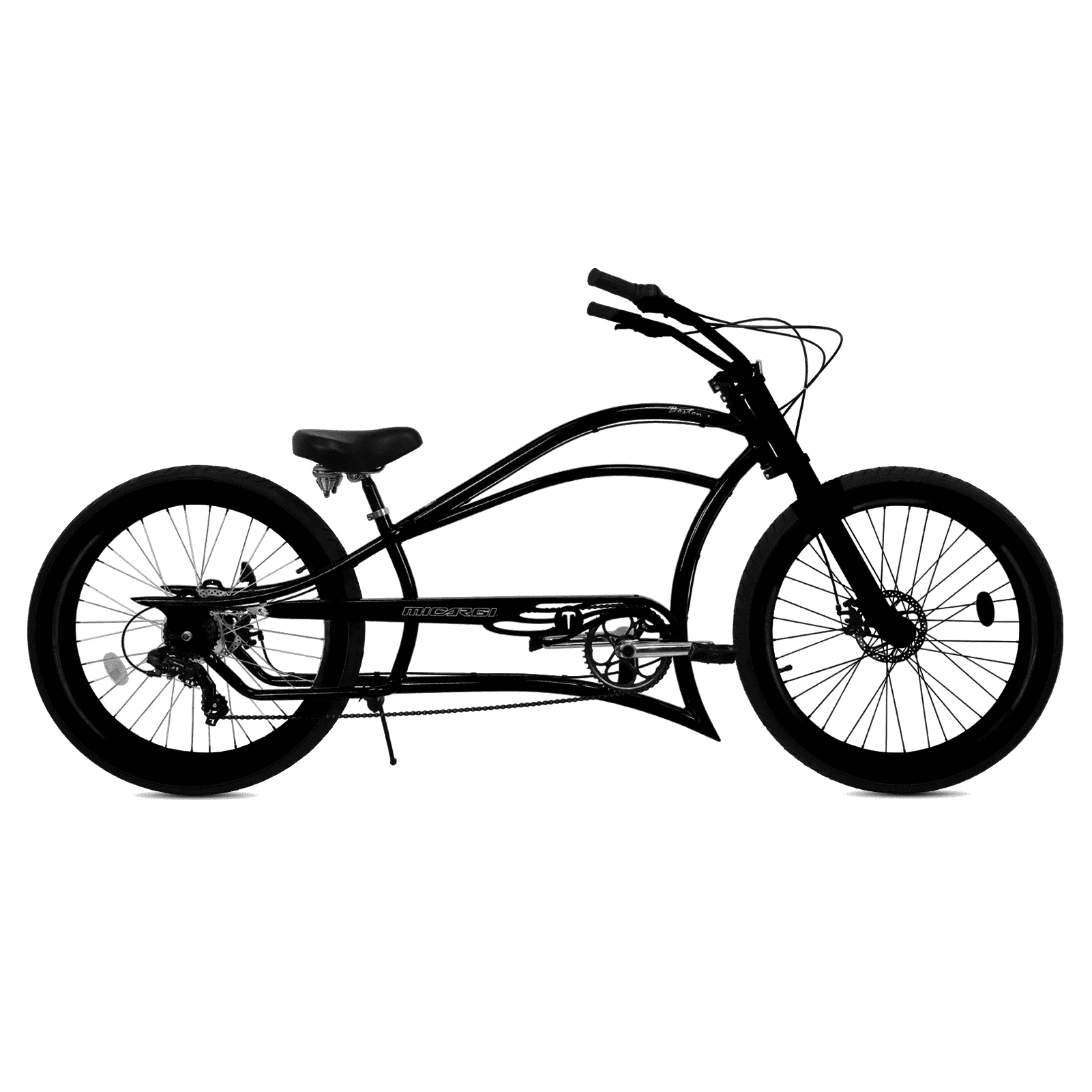 Boston 26'' Stretch Beach Cruiser Bike for Men, 7 Speed, Disc Brake ...