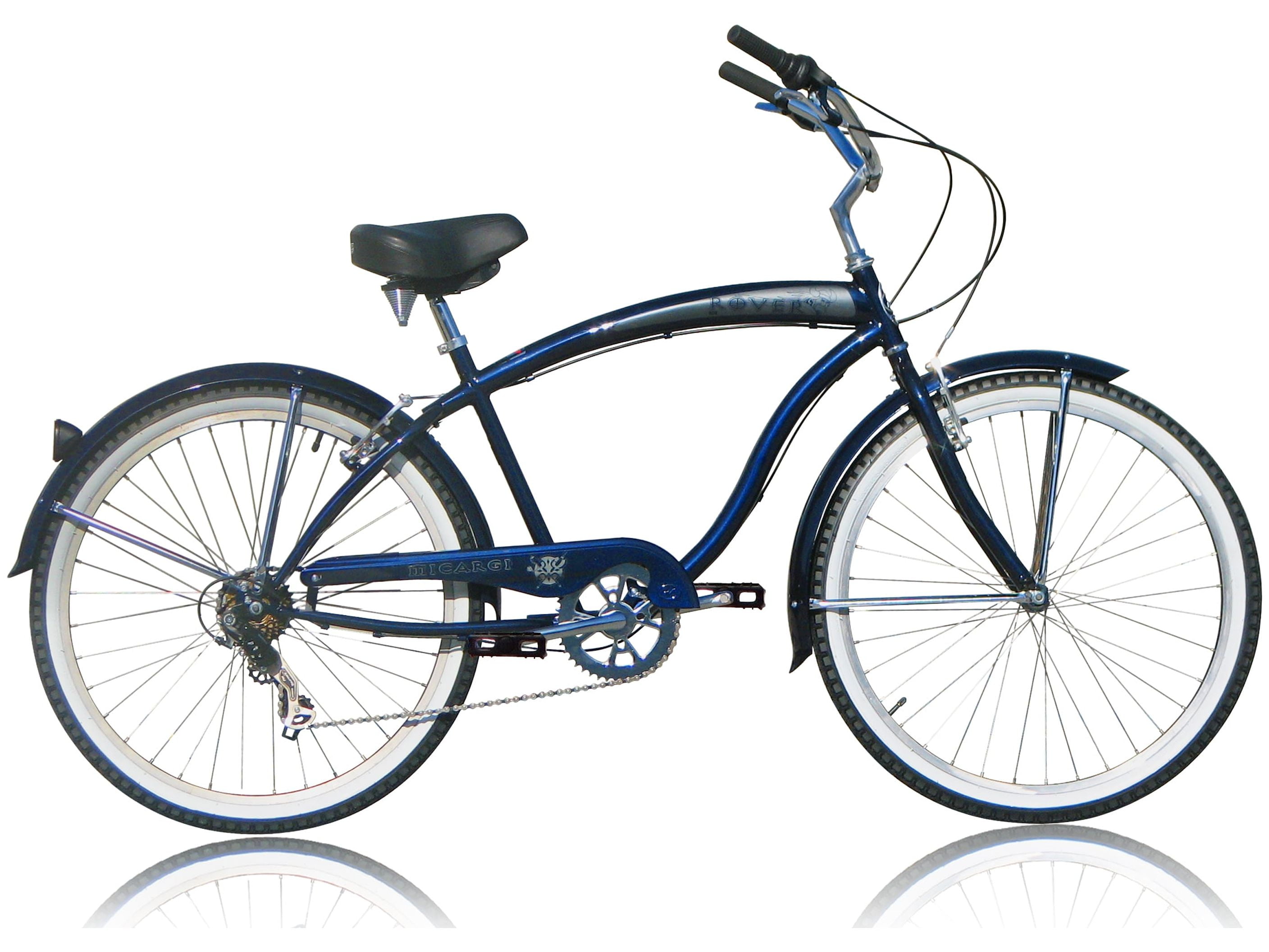 Micargi ROVER 7 Speed 26" Beach Cruiser Shimano TX-35 7 Speed V-Brake ...