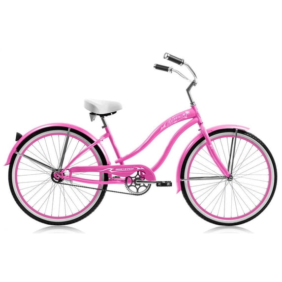 "Micargi ROVER GX 26"" Pink Beach Cruiser Bicycle, Single Speed ...