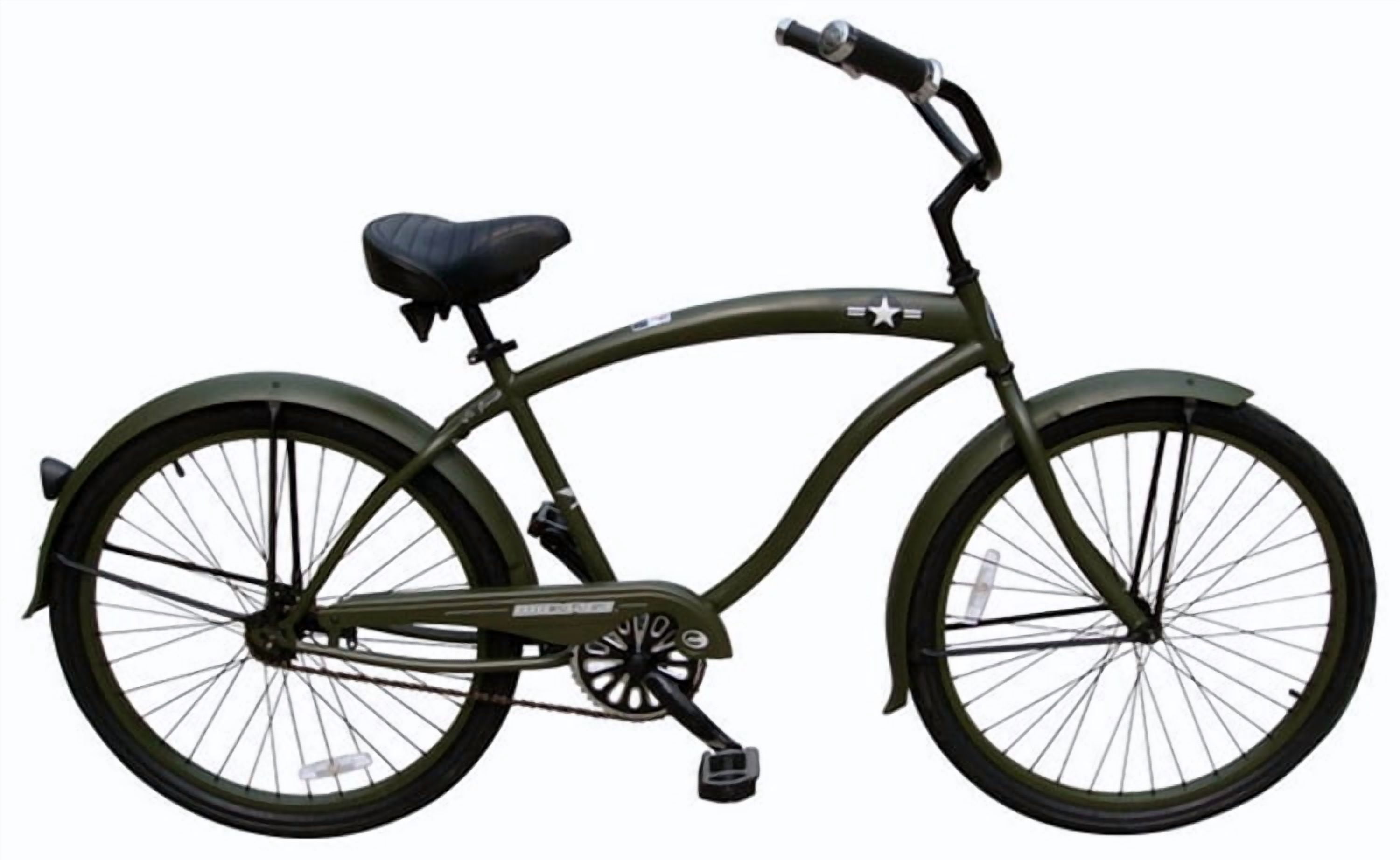 26" General Beach Cruiser Bicycle Coaster Brake Single Speed Fenders ...