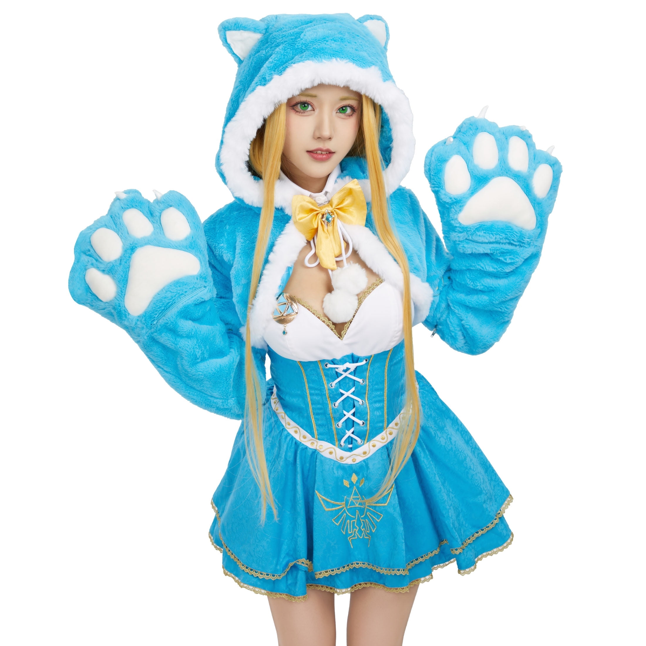 Miccostumes Princess Cosplay Kawaii Short Hooded Cloak Anime Short Cape ...