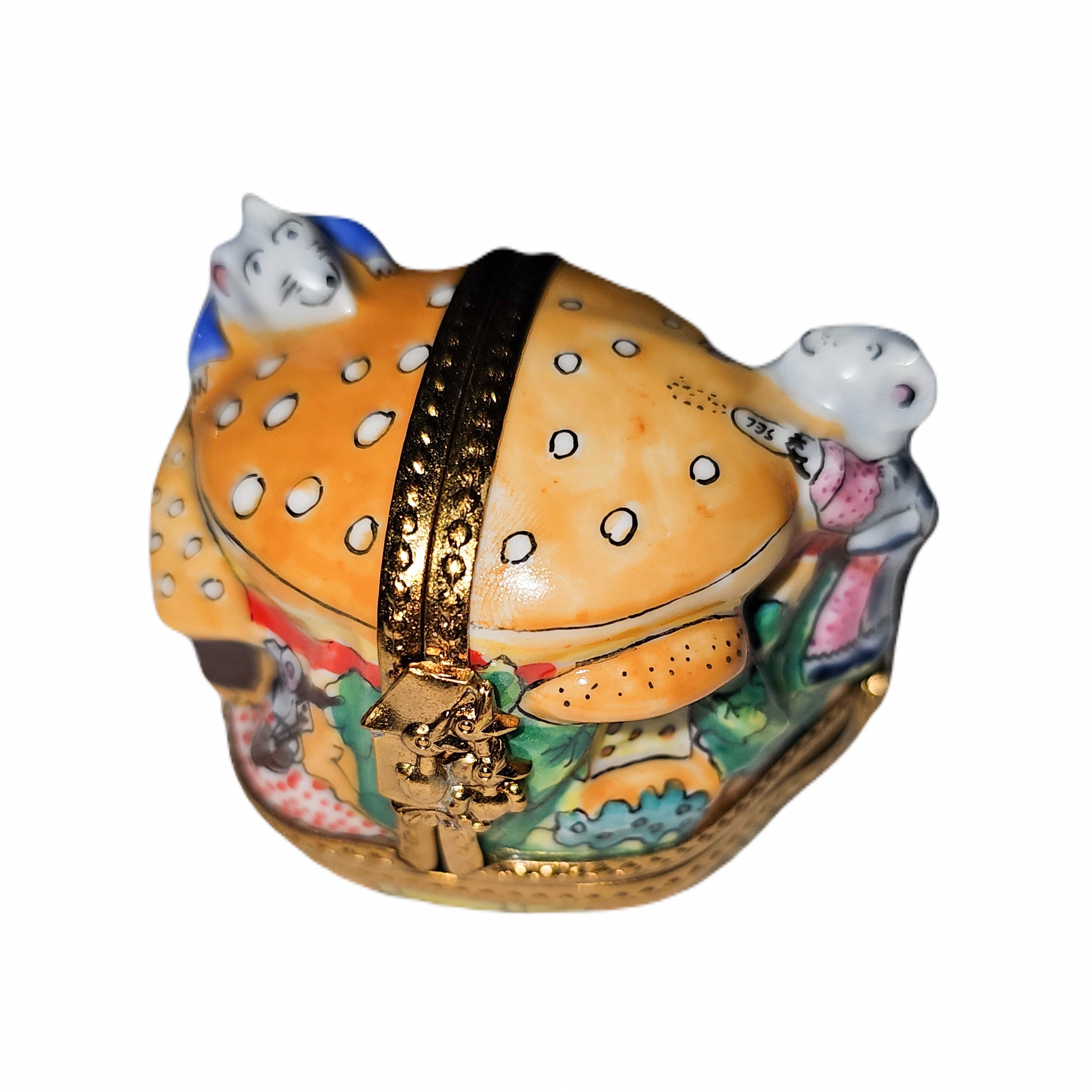 Mice Cheeseburger Delight for Kitchen Charm Limoges Box Porcelain ...