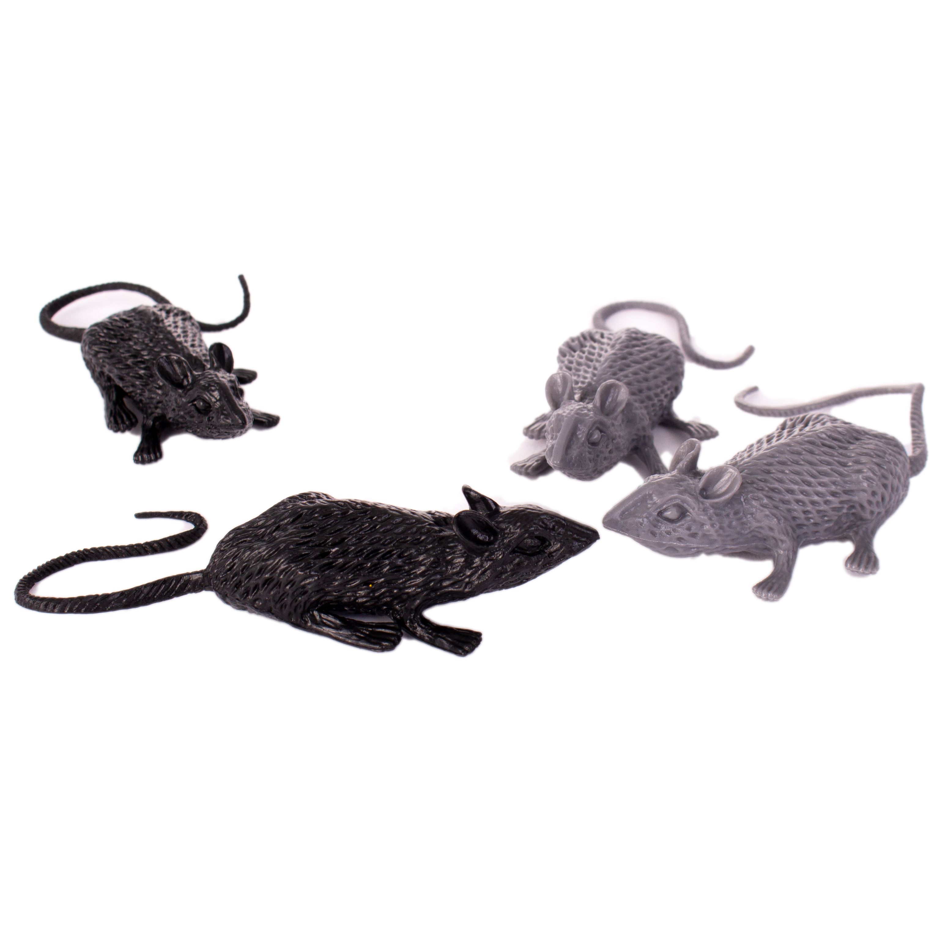Mice Creepy Rodents Halloween 3.75" Plastic Decoration Prop, 4 CT ...