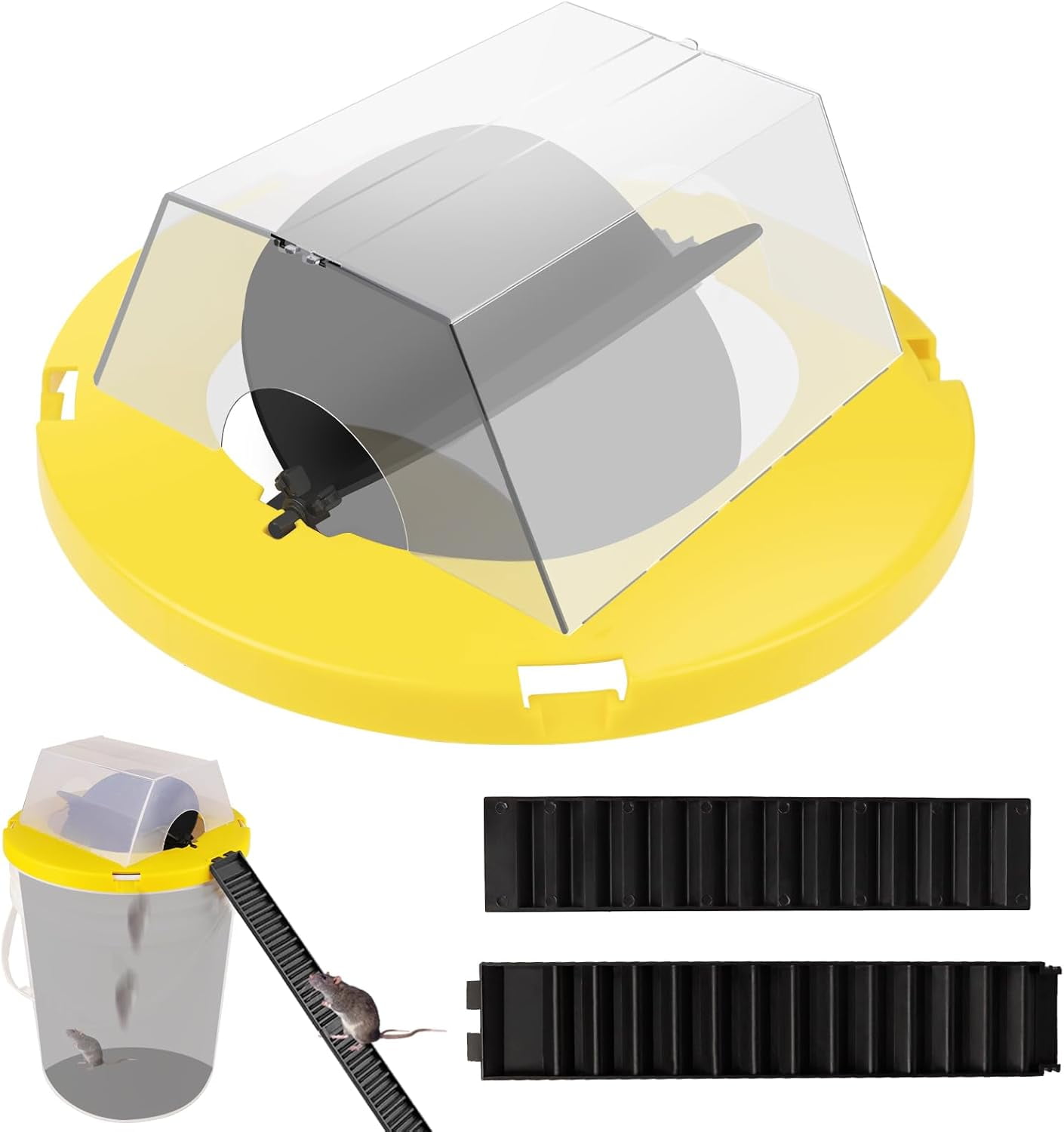 Mice Mouse Rat Trap Bucket,Bucket Lid Mouse Rat Trap, Reusable Humane ...