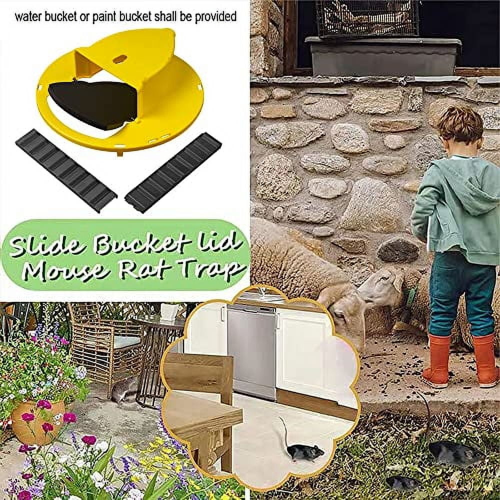 Mice Mouse Trap Bucket Flip Lid,Mouse Trap Bucket Indoor Outdoor,Humane ...