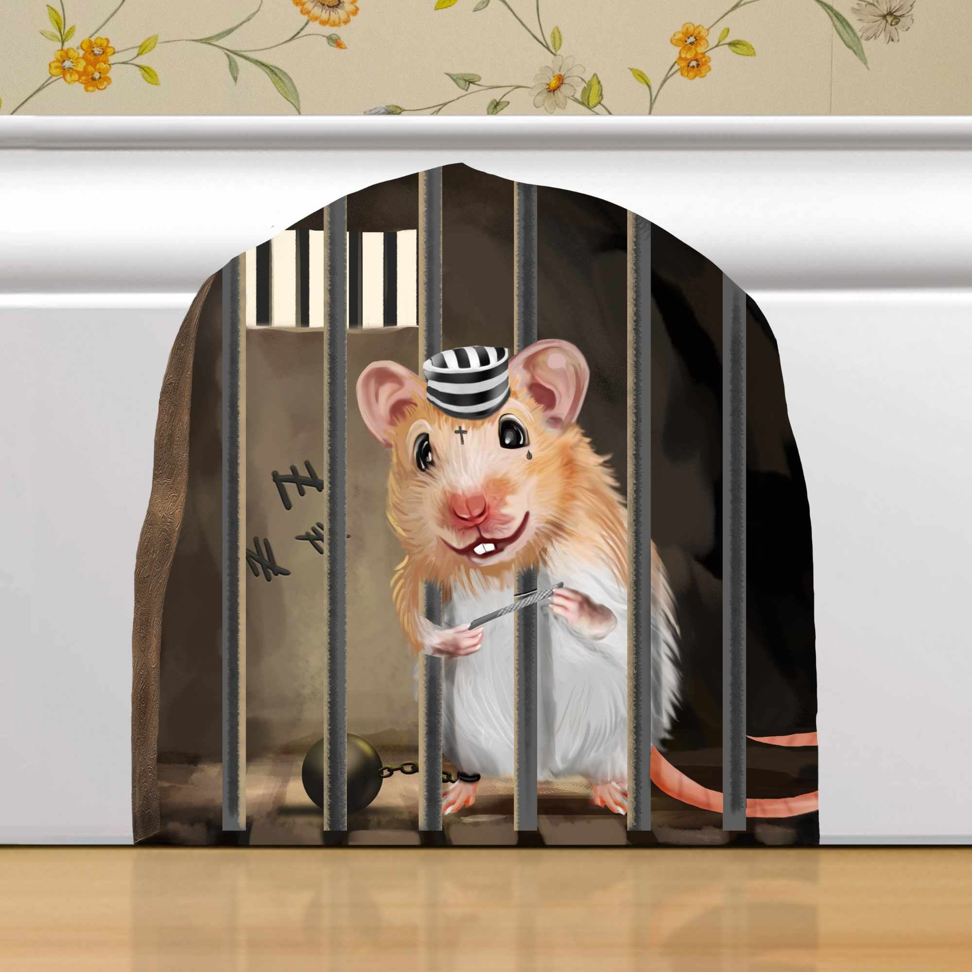Micesterpiece Mouse Hole Wall Decal - 3D Vinyl Sticker for Kids’ Room ...
