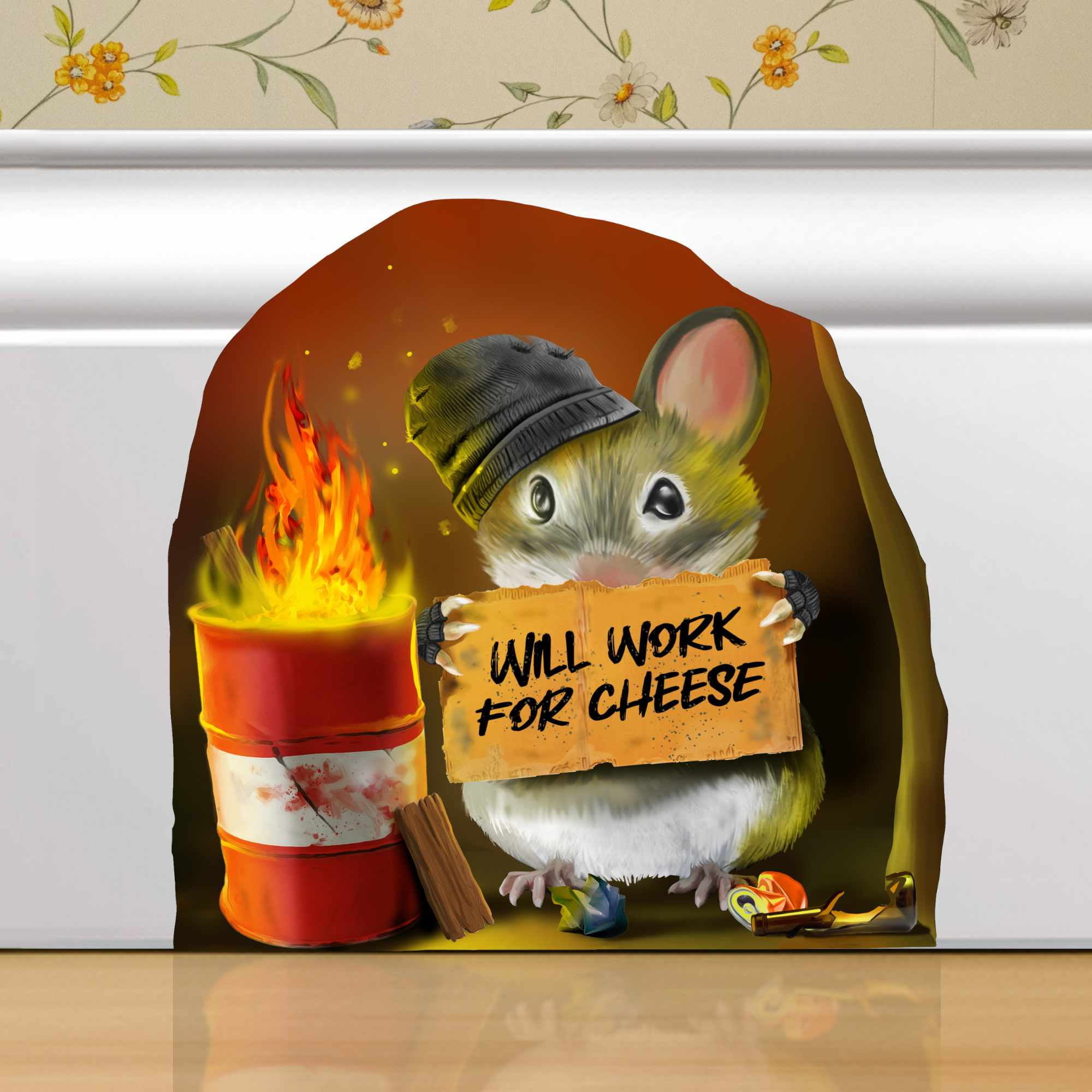 Micesterpiece Mouse Hole Wall Decal - 3D Vinyl Sticker for Kids’ Room ...