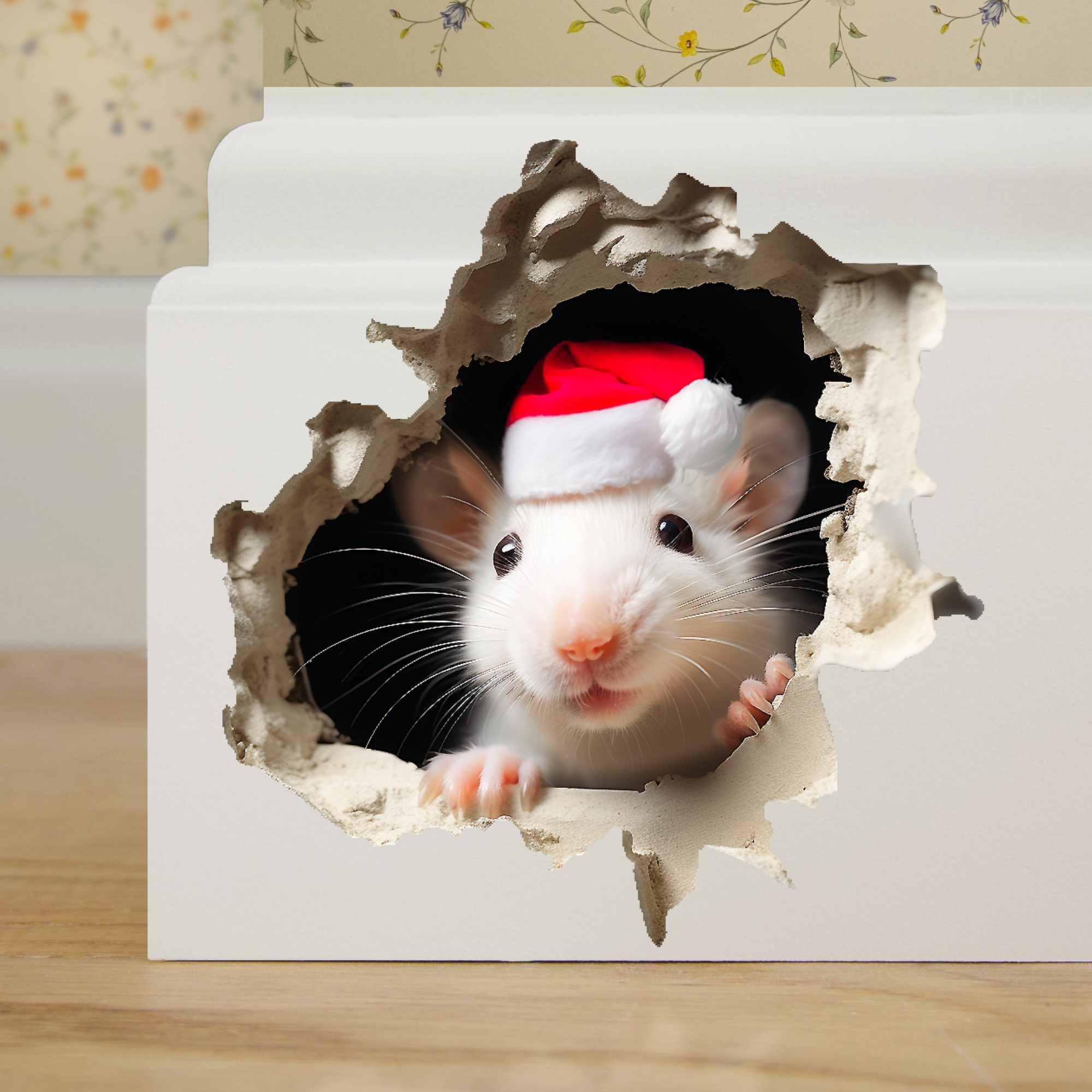 Micesterpiece Mouse Hole Wall Decal for Kids’ Room – 3D Vinyl Sticker ...