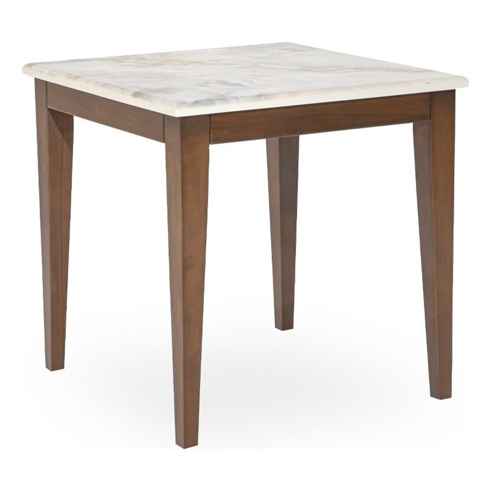 Michael Amini Balboa Wood 20" Square End Table in Warm Walnut - Walmart.com