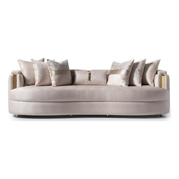 Michael Amini Carmela Mansion Sofa - Almond/Gold - Walmart.com