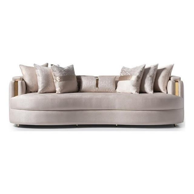 Michael Amini Carmela Mansion Sofa - Almond/Gold - Walmart.com