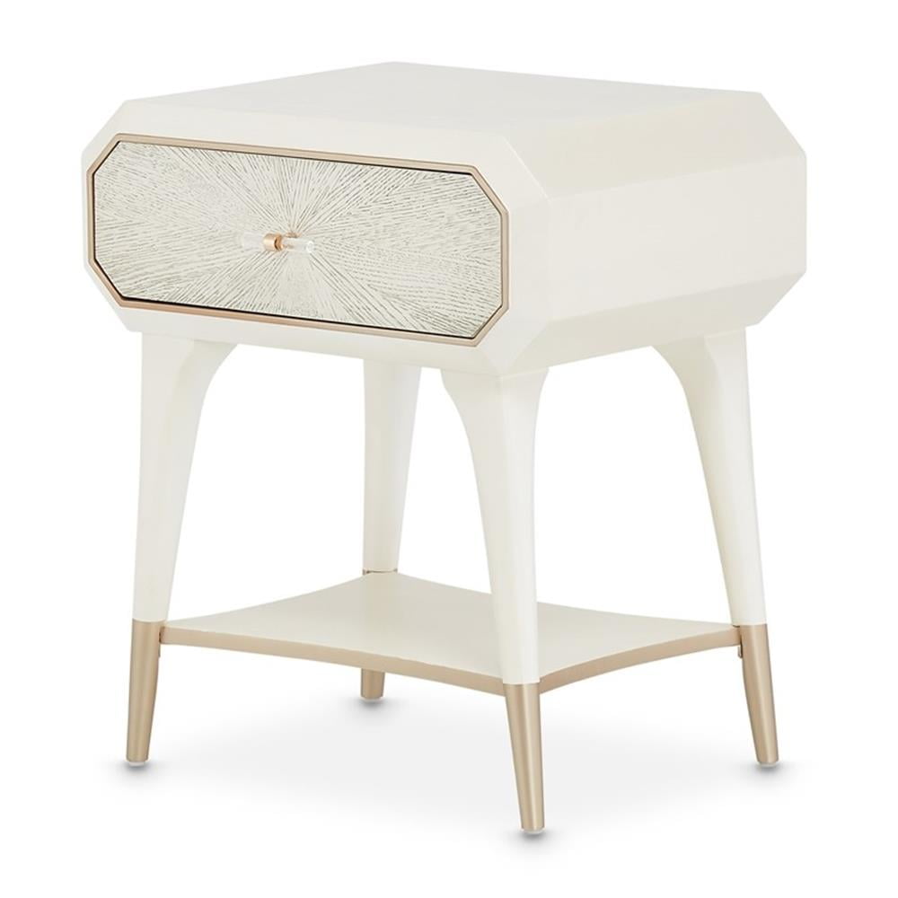 Michael Amini La Rachelle 1-Drawer Nightstand - Champagne Ivory ...