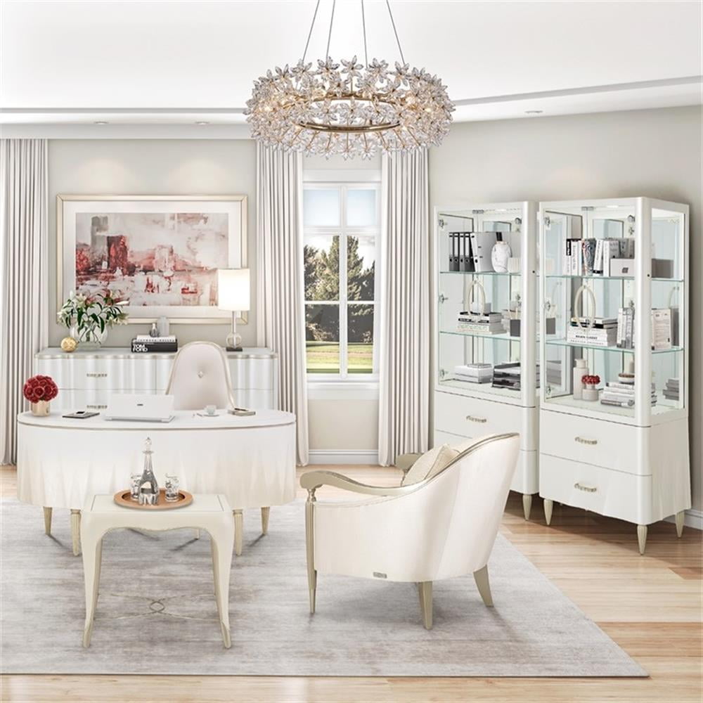 Michael Amini London Place Display Cabinet - Creamy Pearl - Walmart.com