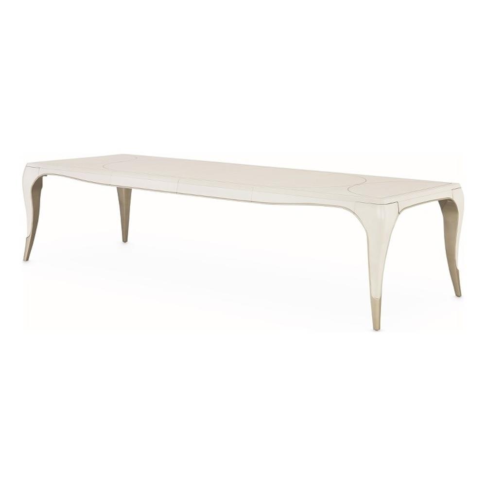 Michael Amini London Place Rectangular Dining Table - Creamy Pearl ...