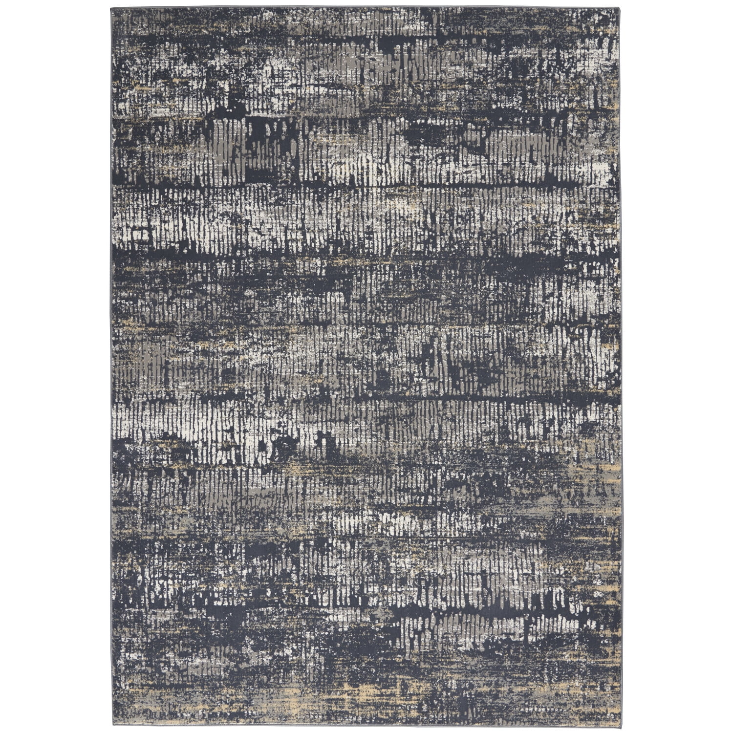 Michael Amini MA90 Uptown Abstract Area Rug 5'3" x 7'3" - Charcoal Grey ...