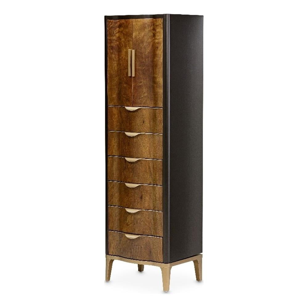 Michael Amini Malibu Crest Swivel Lingerie Chest - Crotch Mahogany ...