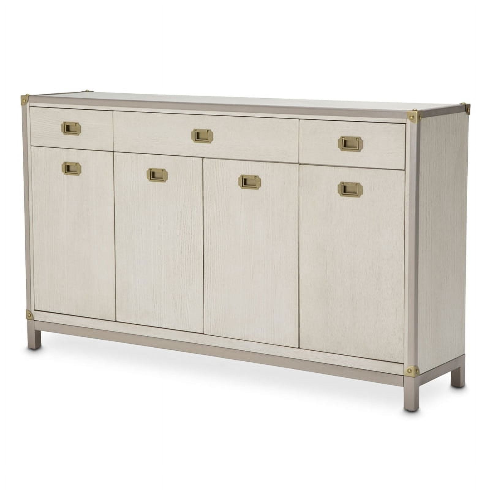 Michael Amini Menlo Station Wood & Metal Sideboard - Ivory - Walmart.com