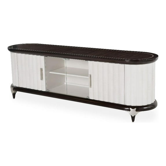 Michael Amini Paris Chic 80"W Media Wood Cabinet in Espresso - Walmart.com