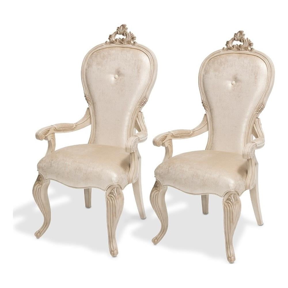 Michael Amini Platine de Royale Velvet Dining Chair - Set of 2 ...