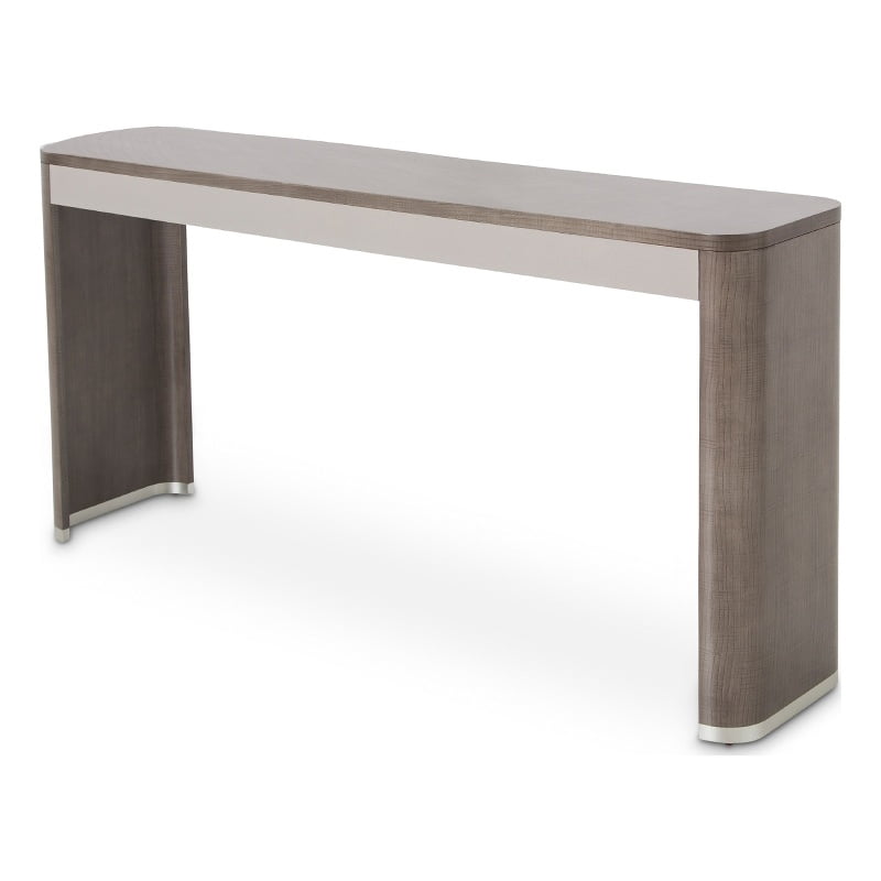 Michael Amini Roxbury Park 64"W Wood Console Table in Slate Ash/Frost ...